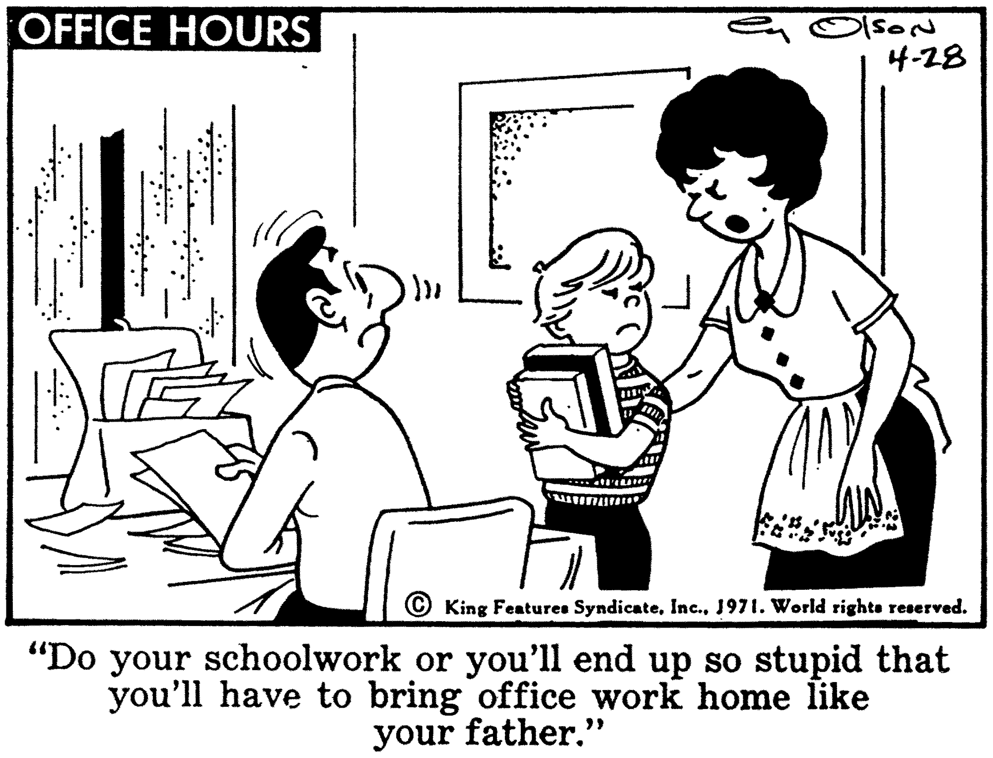 Office Hours Comic Strip 1971-04-28 | Comics Kingdom