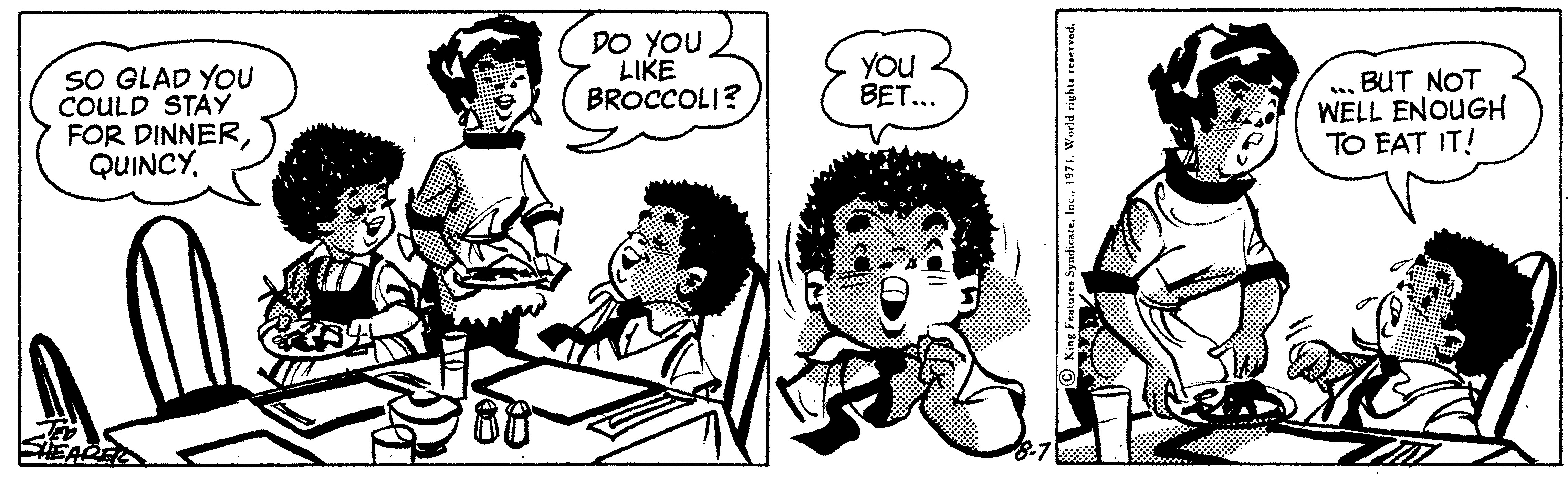 Quincy Comic Strip 1971-08-07 | Comics Kingdom