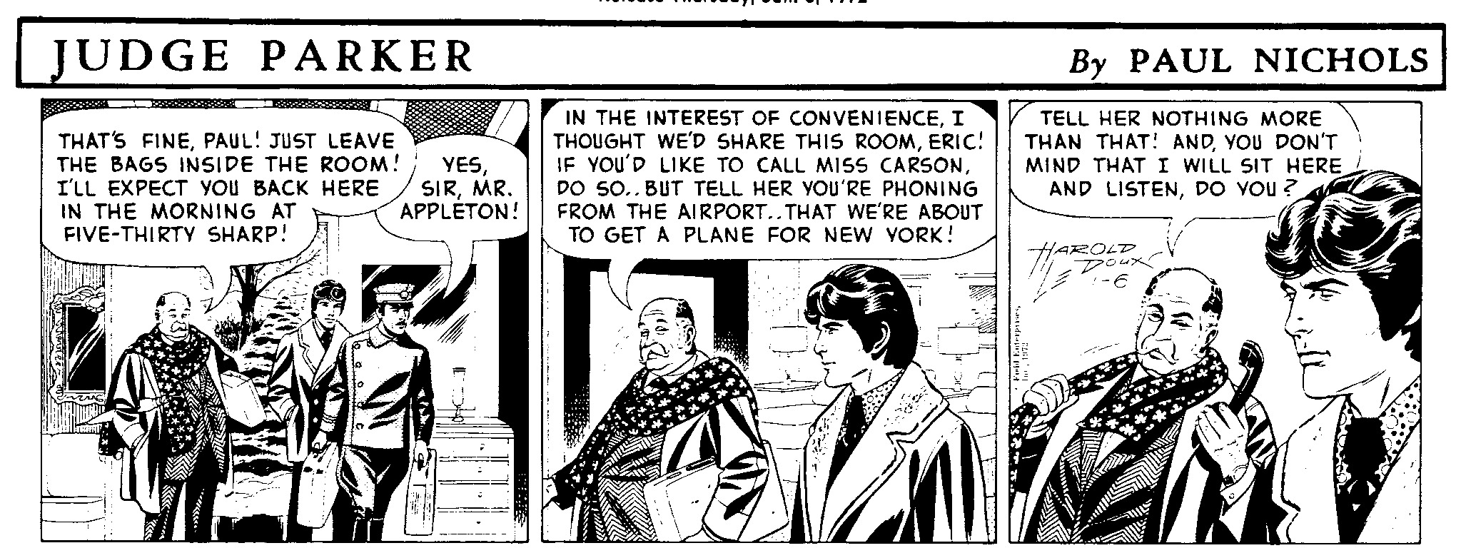 Judge Parker Vintage Comic Strip 1972-01-06 | Comics Kingdom