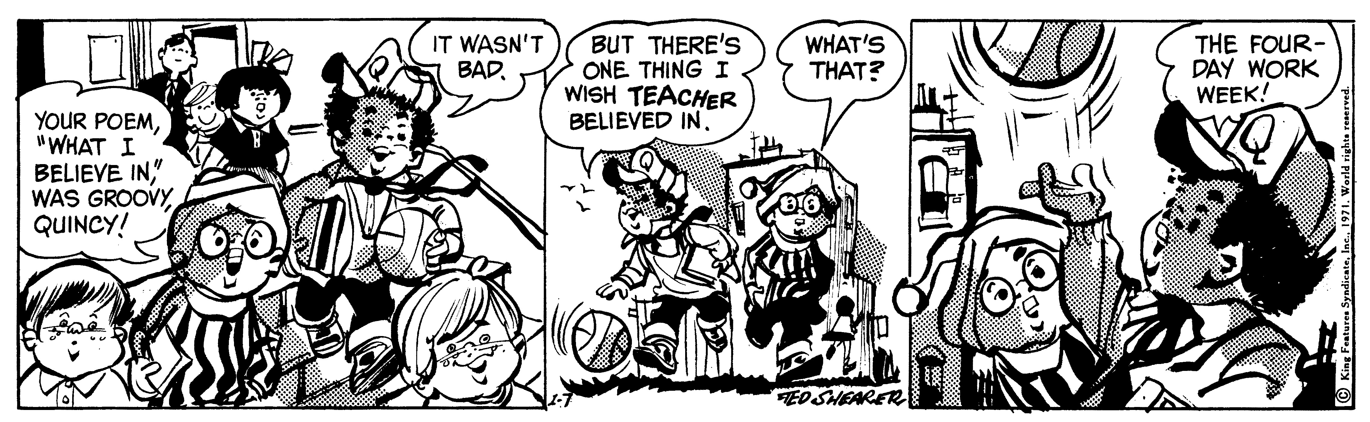 Quincy Comic Strip 1972-01-07 | Comics Kingdom