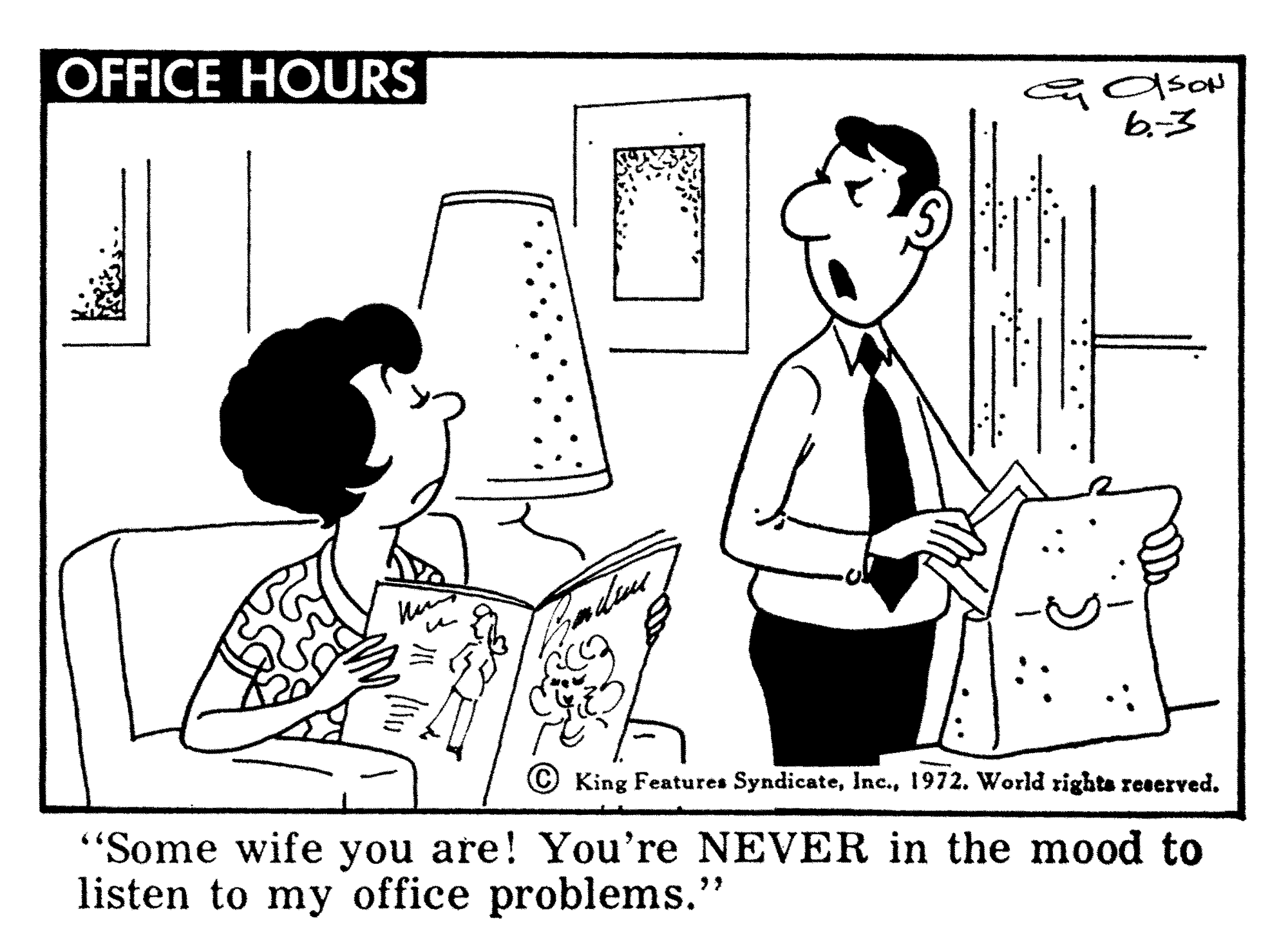 Office Hours Comic Strip 1972-06-03 | Comics Kingdom