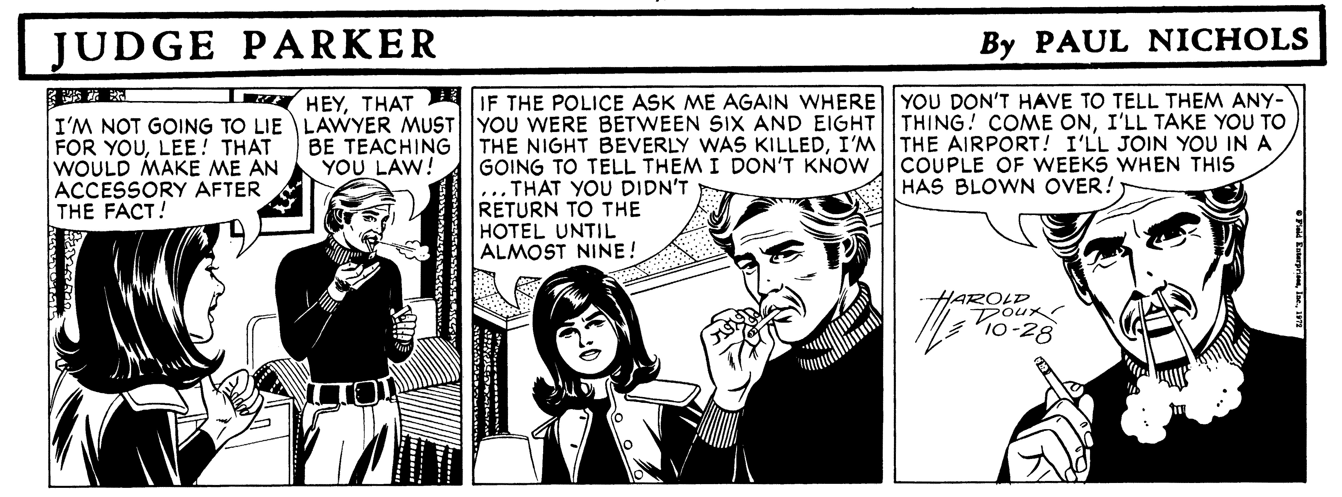 Judge Parker Comic Strip 1972-10-28 | Comics Kingdom