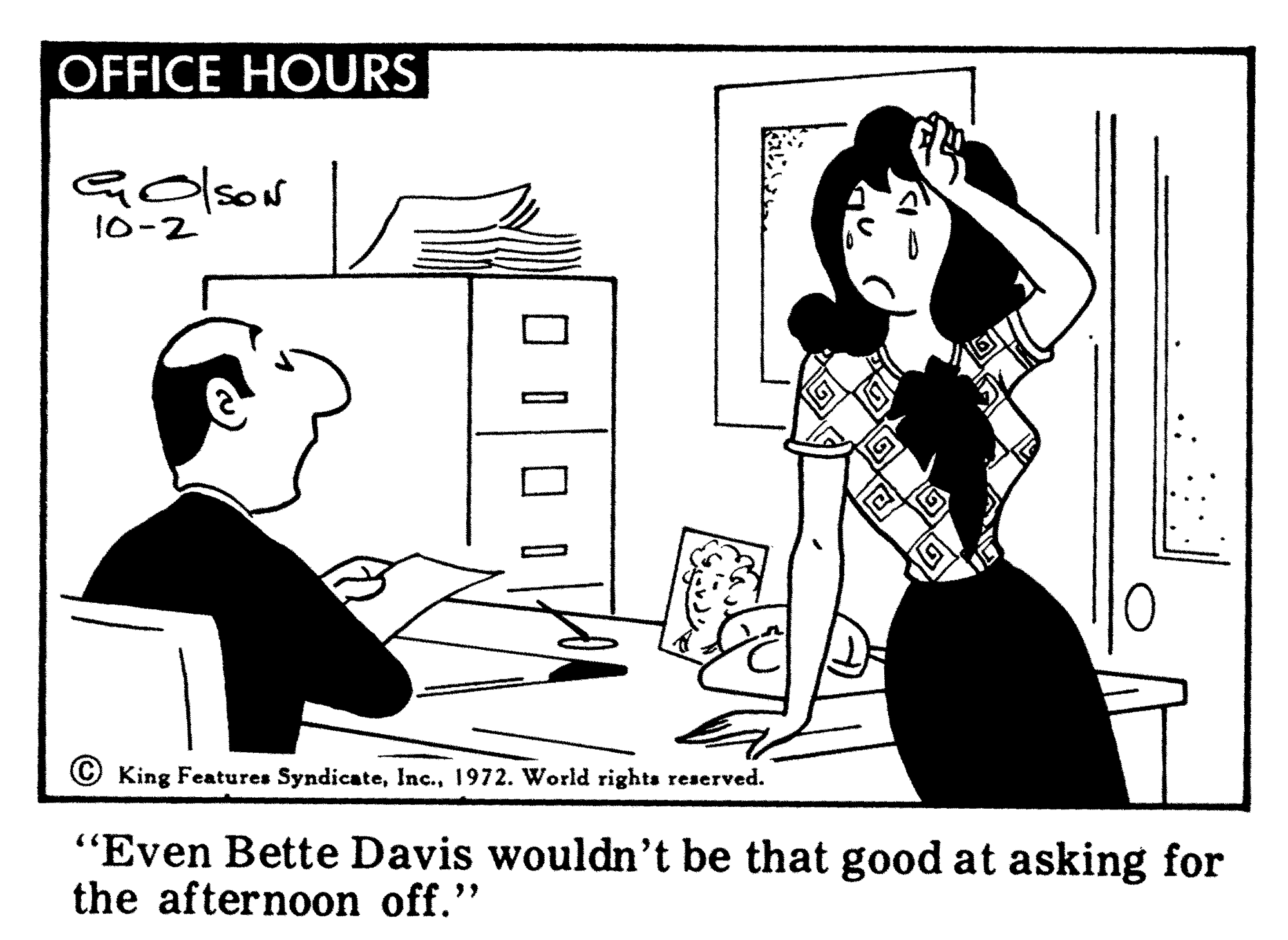Office Hours Comic Strip 1972-10-02 | Comics Kingdom