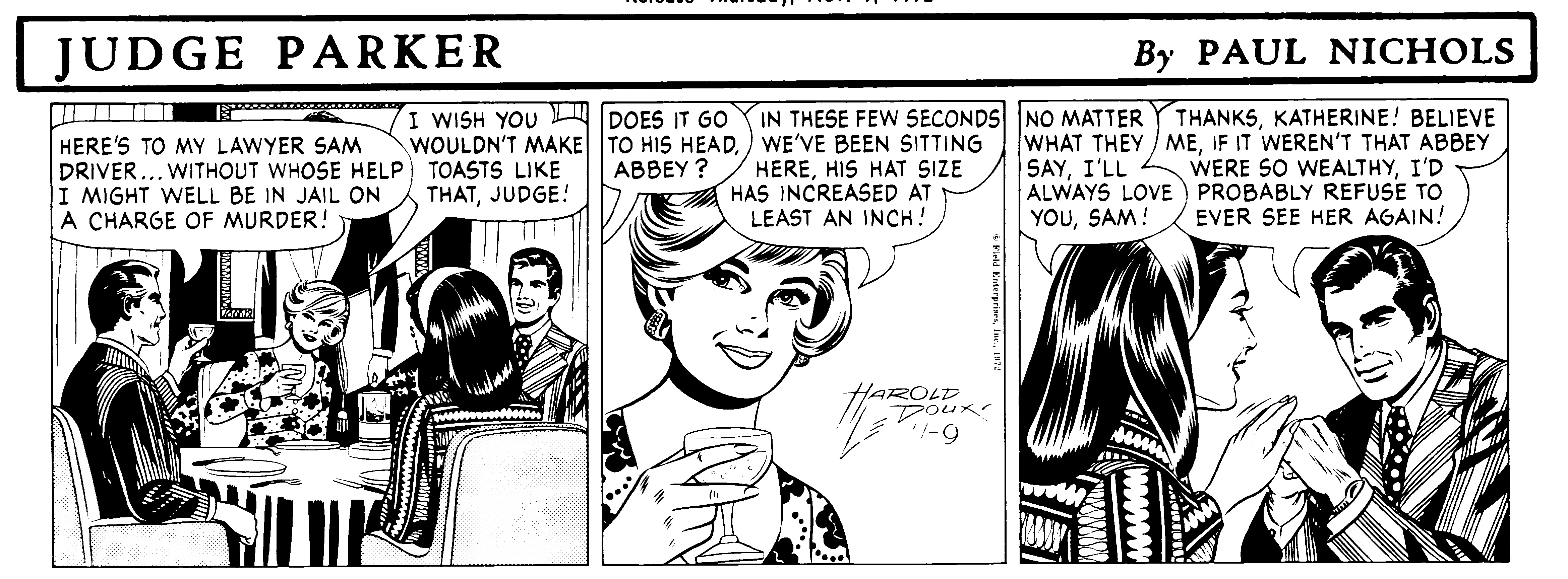 Judge Parker Vintage Comic Strip 1972-11-09 | Comics Kingdom