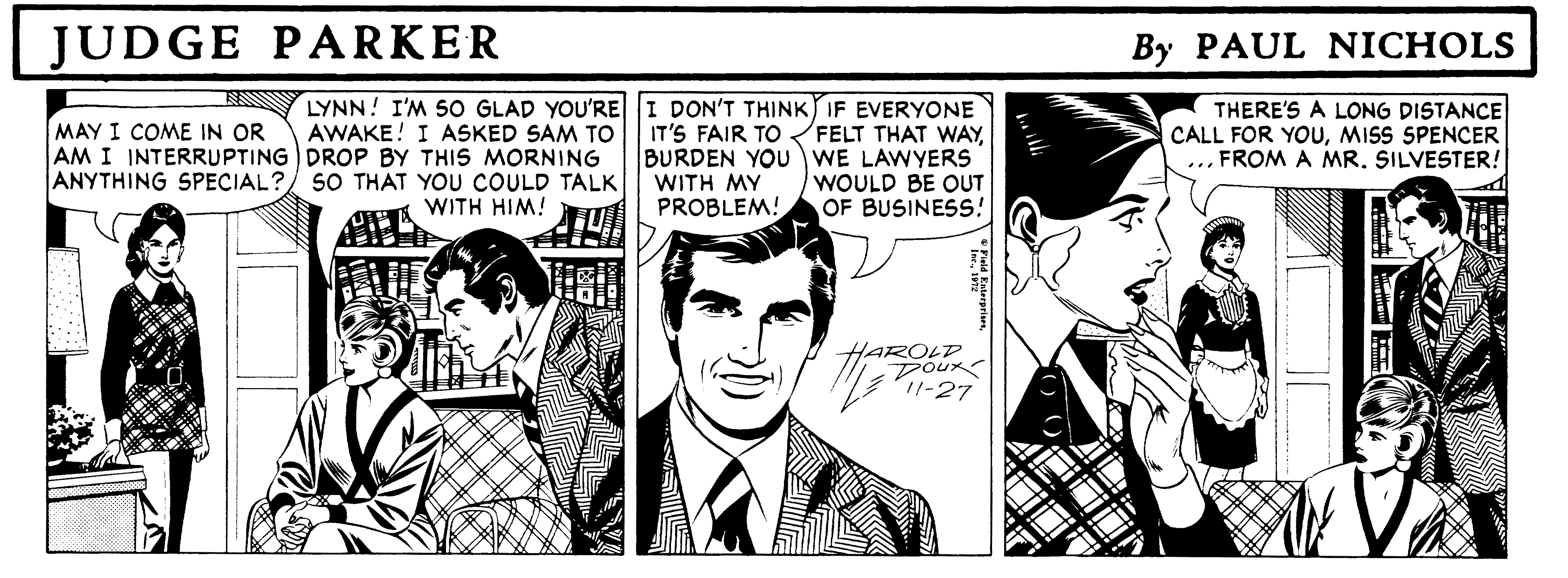 Judge Parker Comic Strip 1972-11-27 | Comics Kingdom