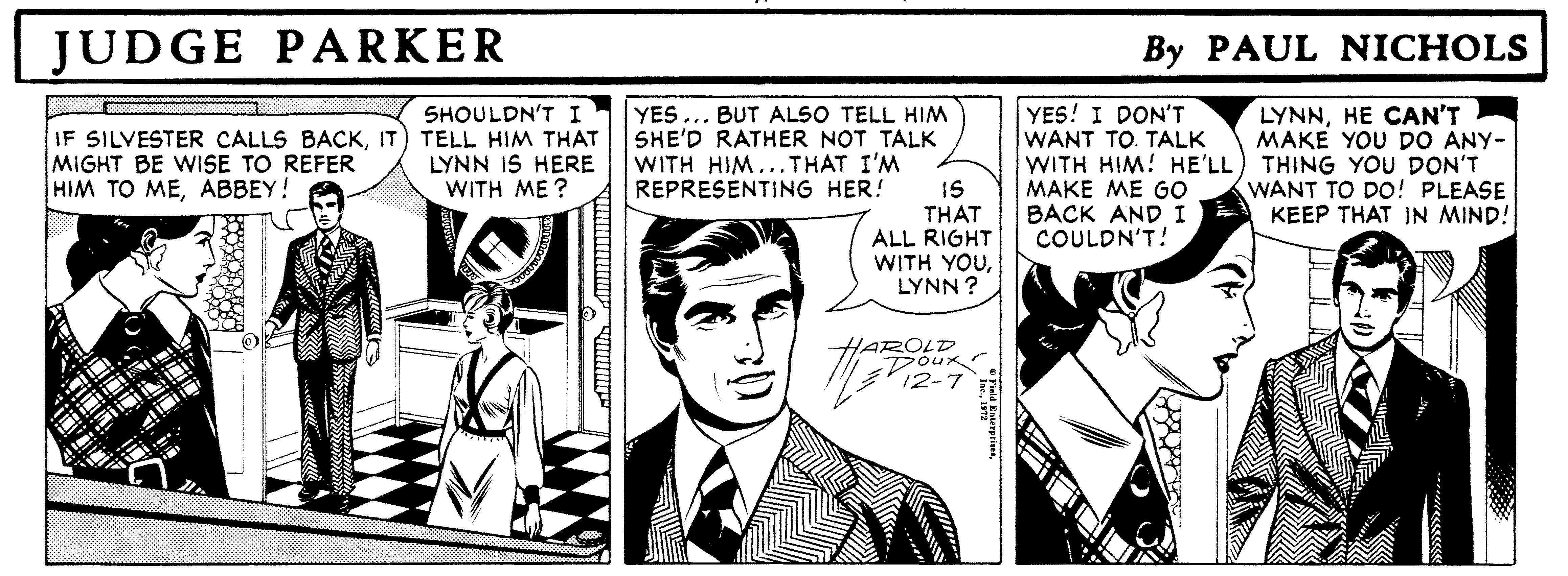 Judge Parker Vintage Comic Strip 1972-12-07 | Comics Kingdom