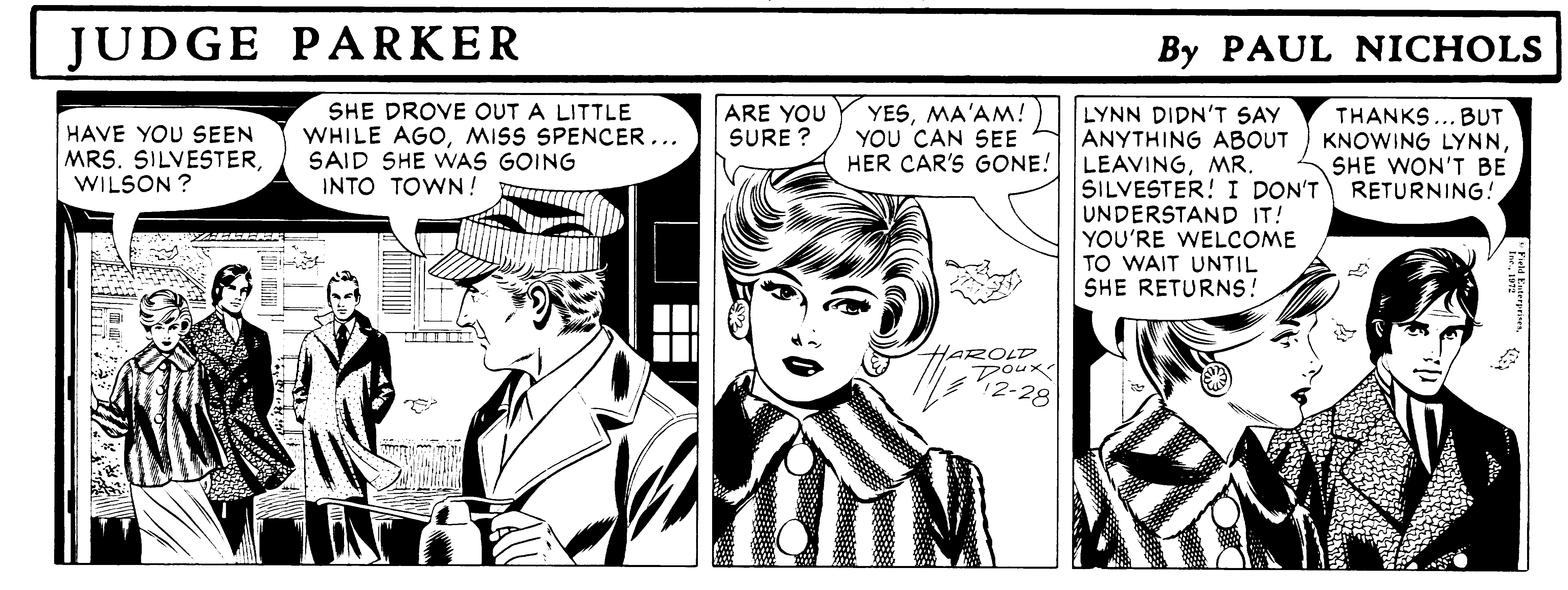 Judge Parker Comic Strip 1972-12-28 | Comics Kingdom