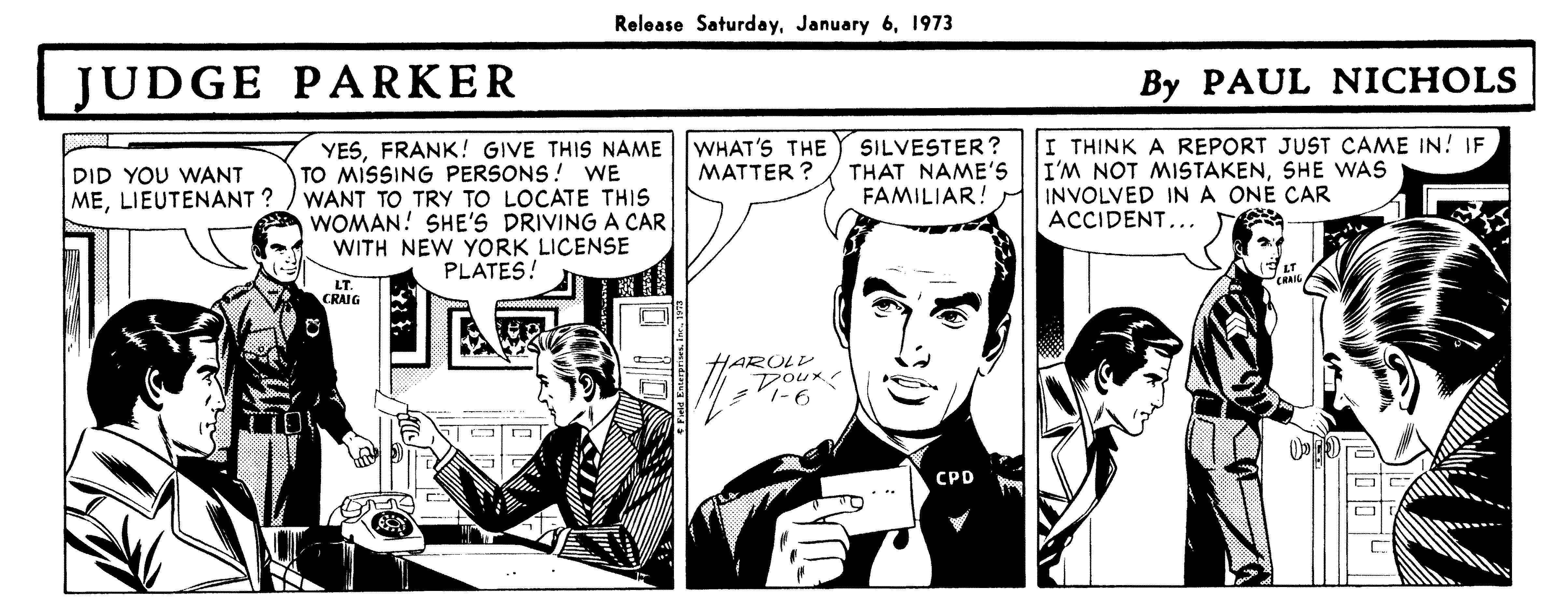 Judge Parker Vintage Comic Strip 1973-01-06 | Comics Kingdom