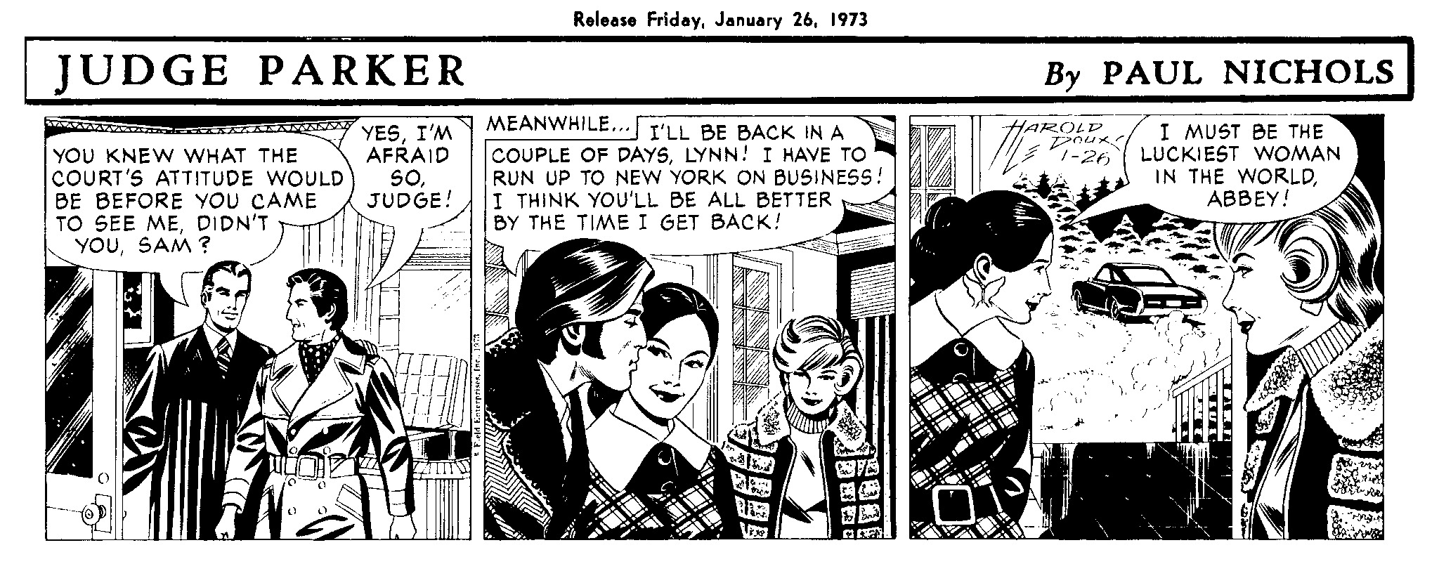 Judge Parker Vintage Comic Strip 1973-01-26 | Comics Kingdom