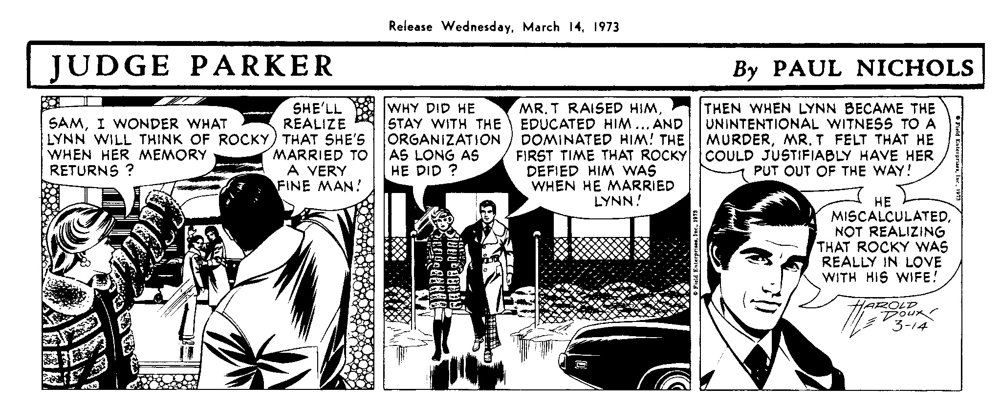 Judge Parker Vintage Comic Strip 1973-03-14 | Comics Kingdom