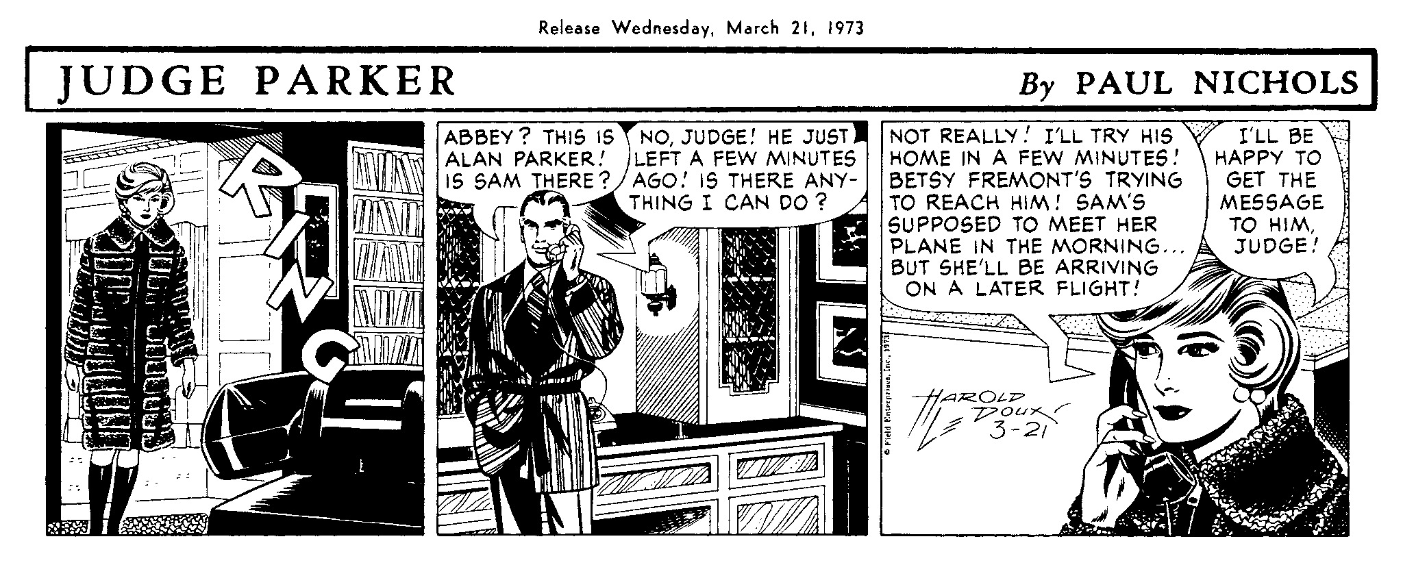 Judge Parker Vintage Comic Strip 1973-03-21 | Comics Kingdom