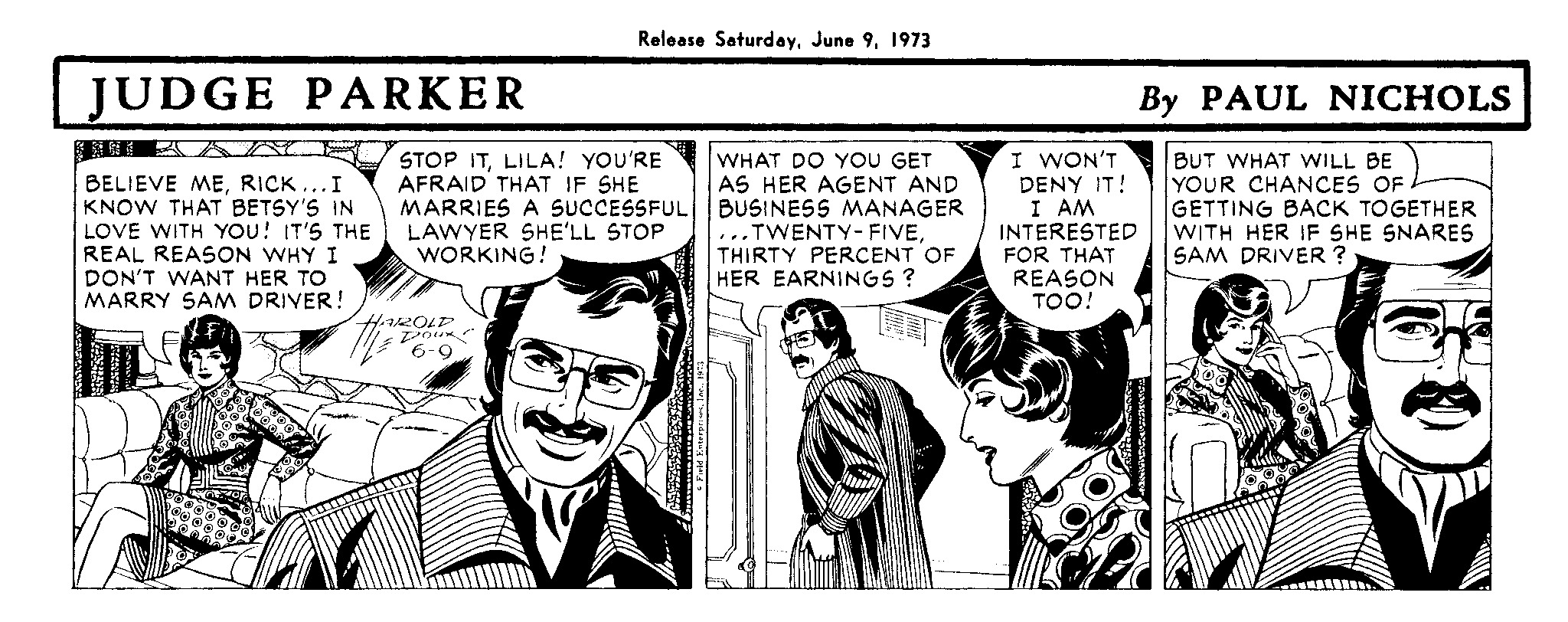 Judge Parker Vintage Comic Strip 1973-06-09 | Comics Kingdom