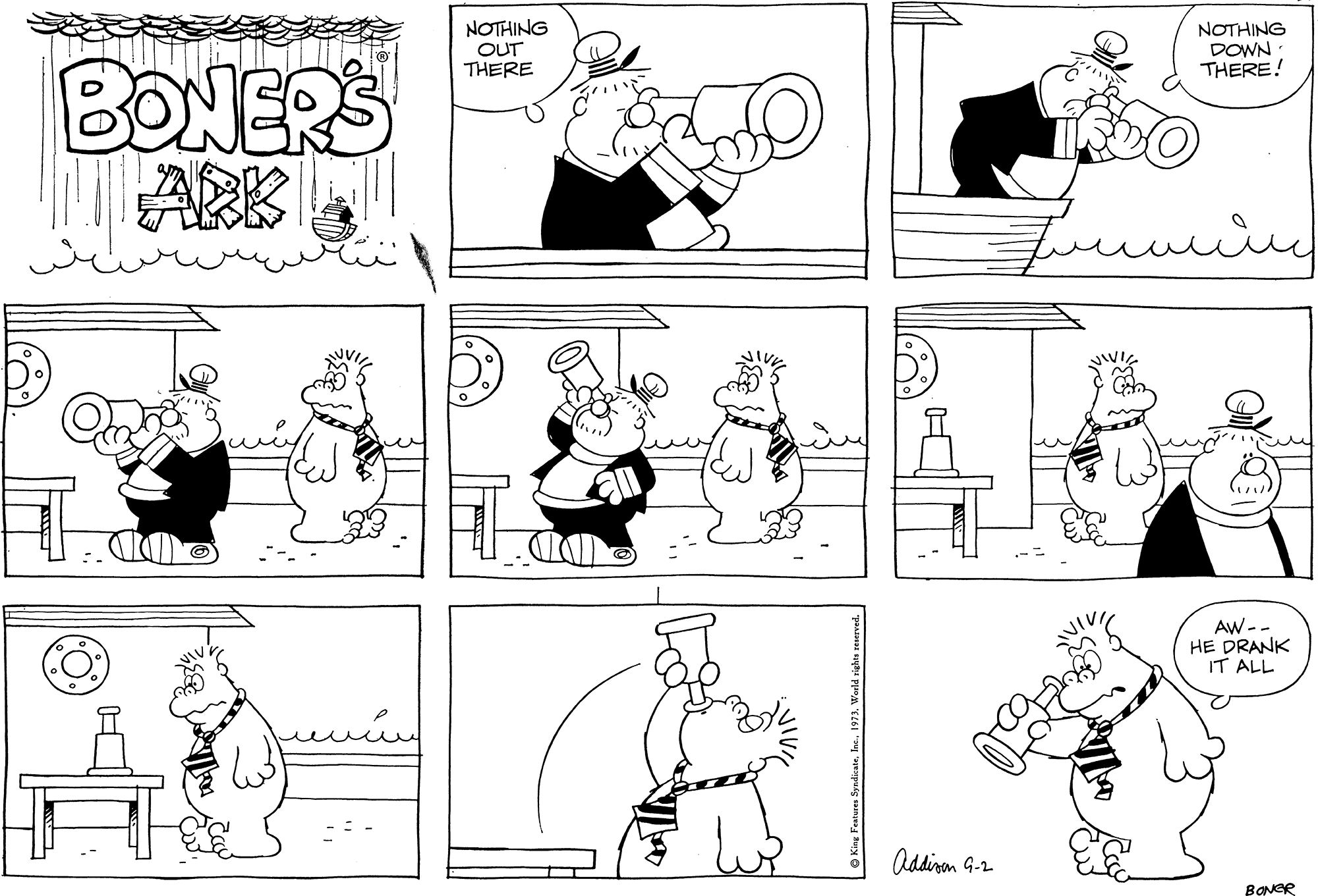 Boner’s Ark Comic Strip 1973-09-02 | Comics Kingdom