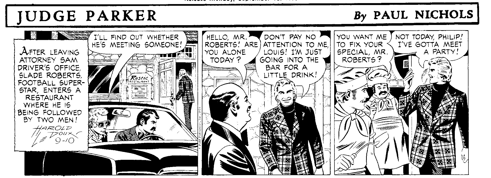 Judge Parker Vintage Comic Strip 1973-09-10 | Comics Kingdom