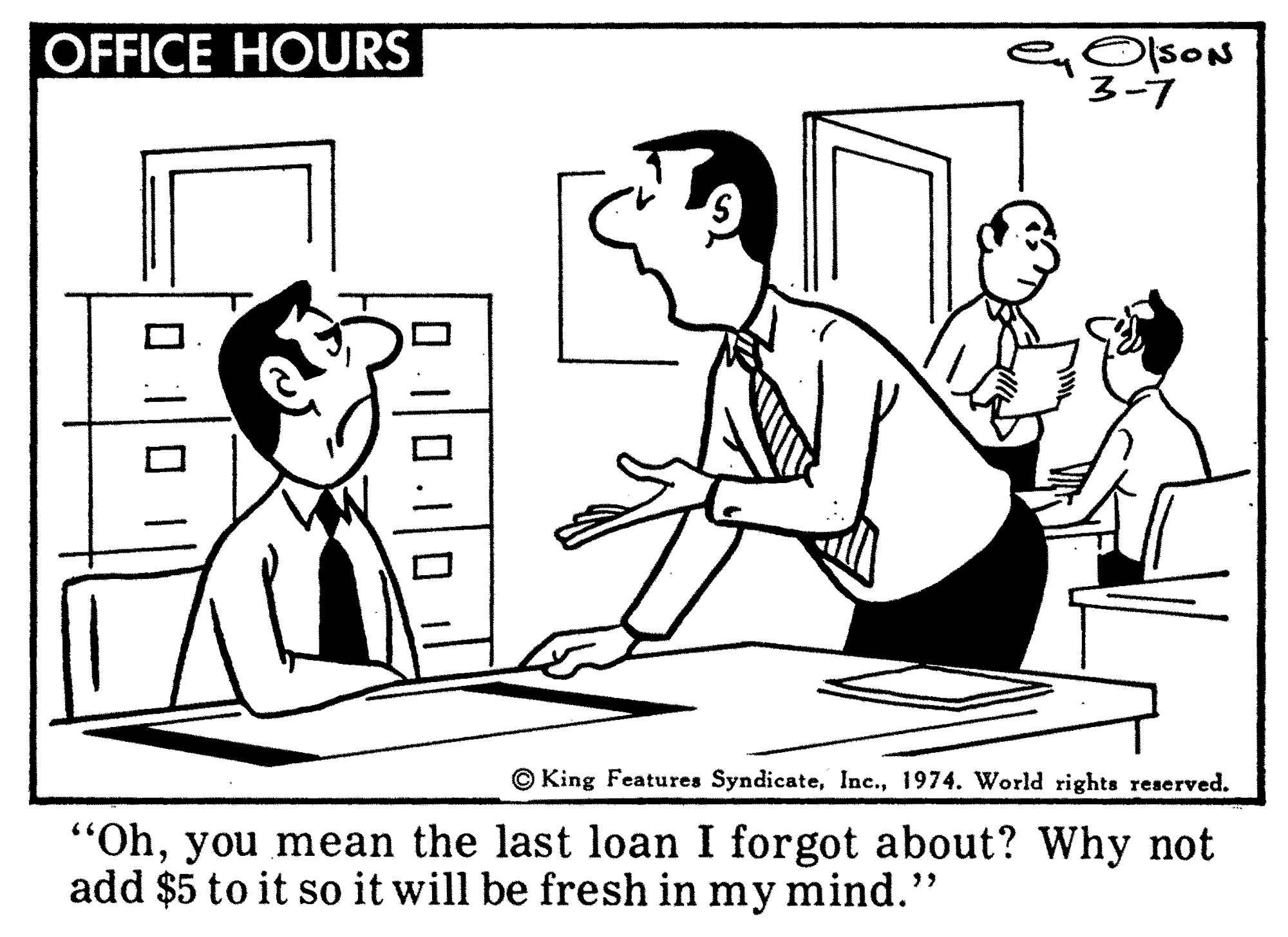Office Hours Comic Strip 1974-03-07 | Comics Kingdom