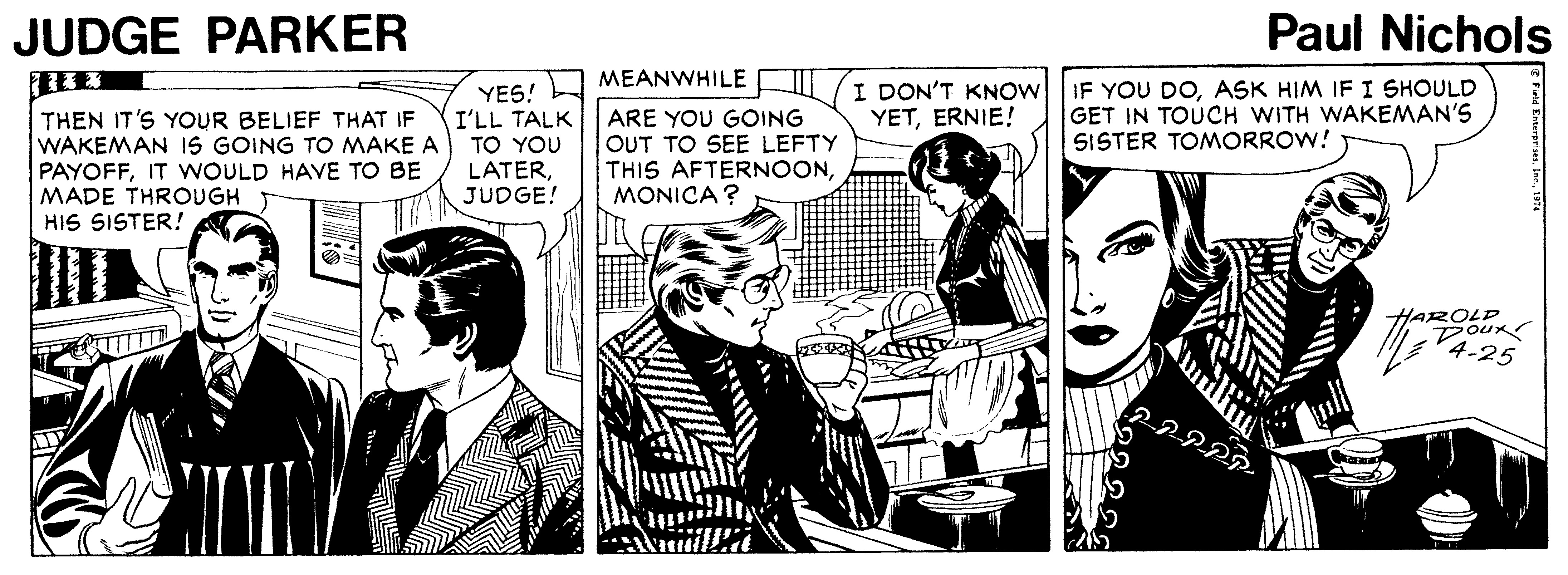 Judge Parker Comic Strip 1974-04-25 | Comics Kingdom