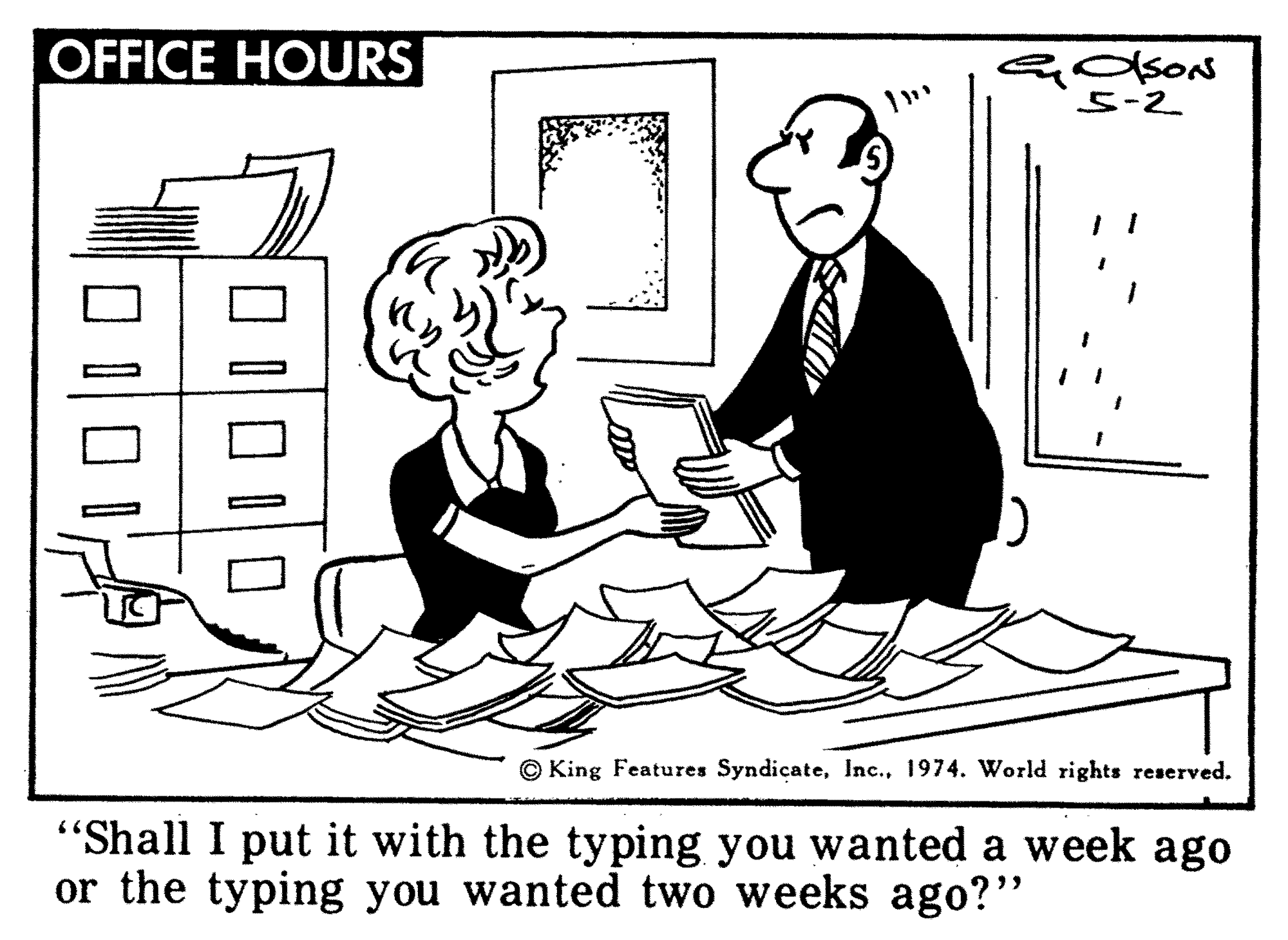 Office Hours Comic Strip 1974-05-02 | Comics Kingdom