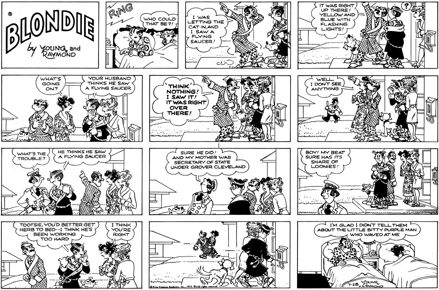 Blondie Comic Strip 1974-07-28 | Comics Kingdom
