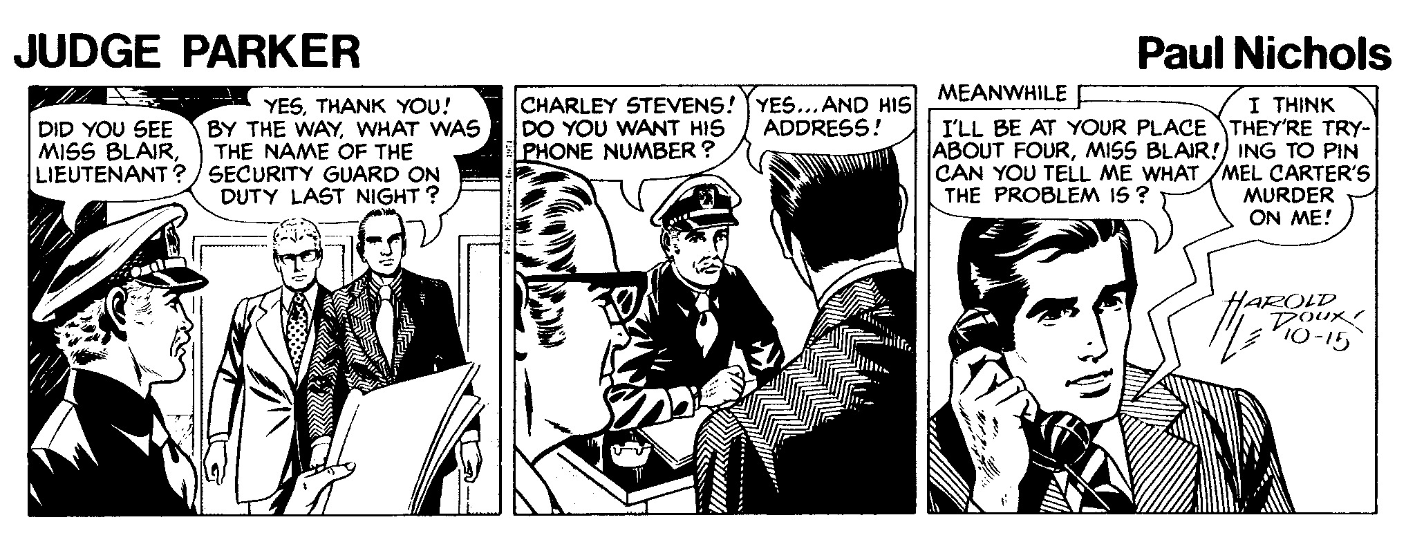 Judge Parker Vintage Comic Strip 1974-10-15 | Comics Kingdom