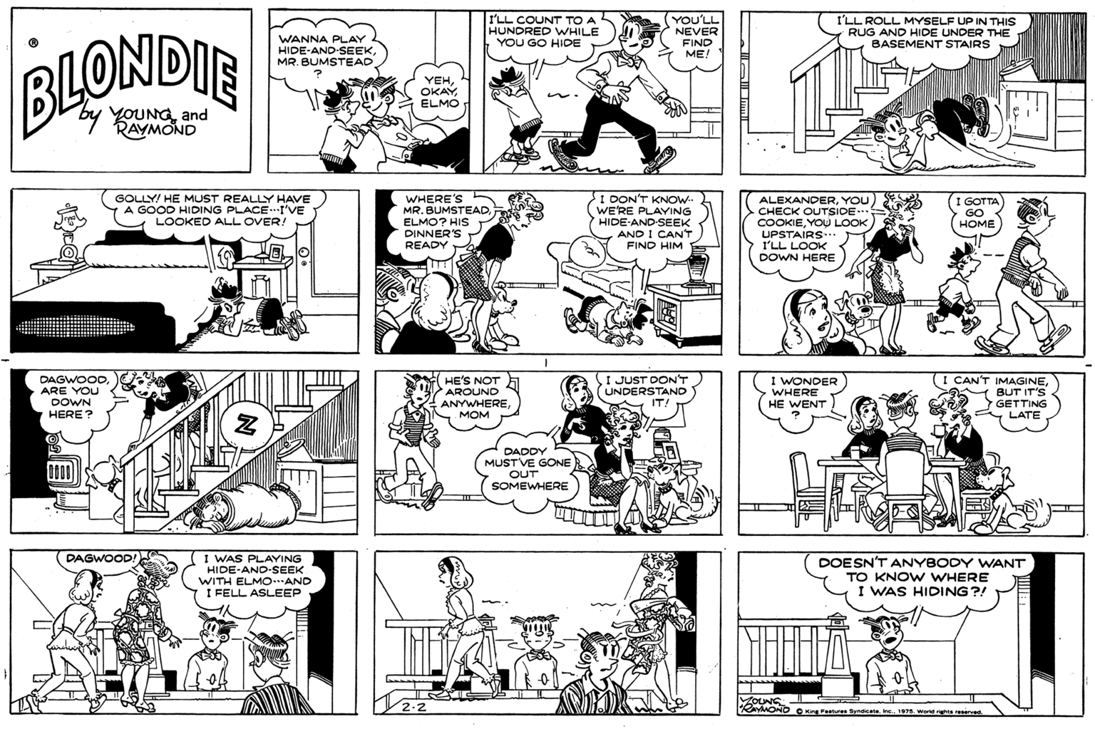 Blondie Comic Strip 1975-02-02 | Comics Kingdom