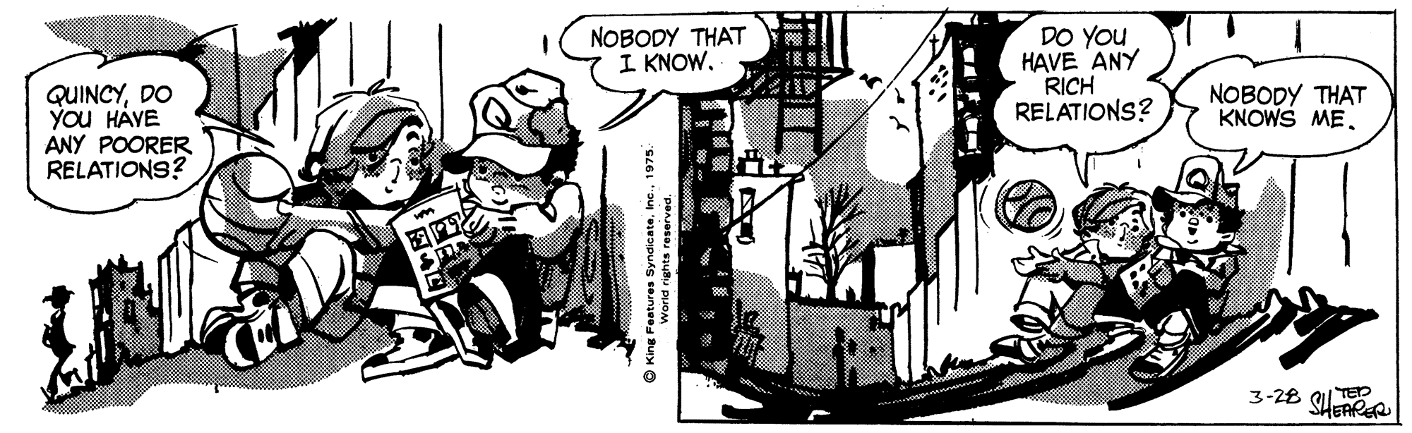 Quincy Comic Strip 1975-03-28 | Comics Kingdom