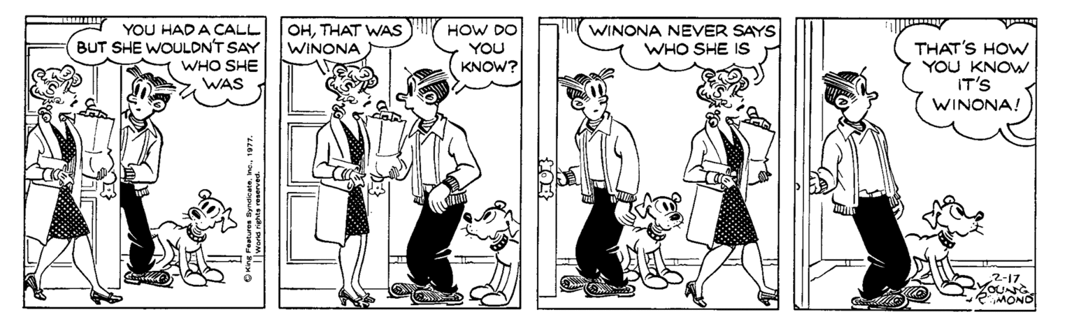 Blondie Comic Strip 1977 02 17 Comics Kingdom