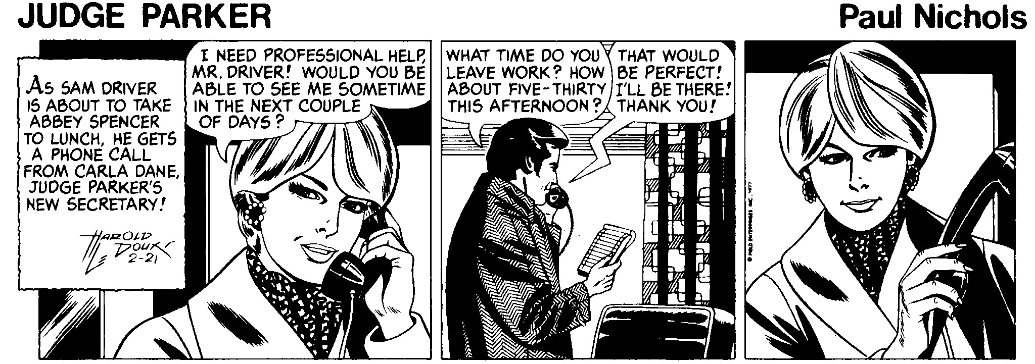 Judge Parker Vintage Comic Strip 1977-02-21 | Comics Kingdom