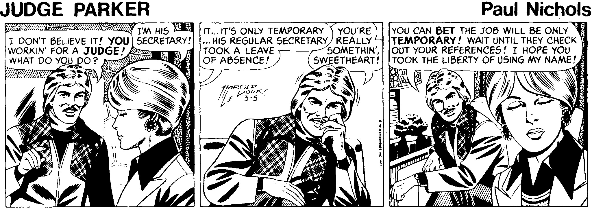 Judge Parker Vintage Comic Strip 1977-03-05 | Comics Kingdom