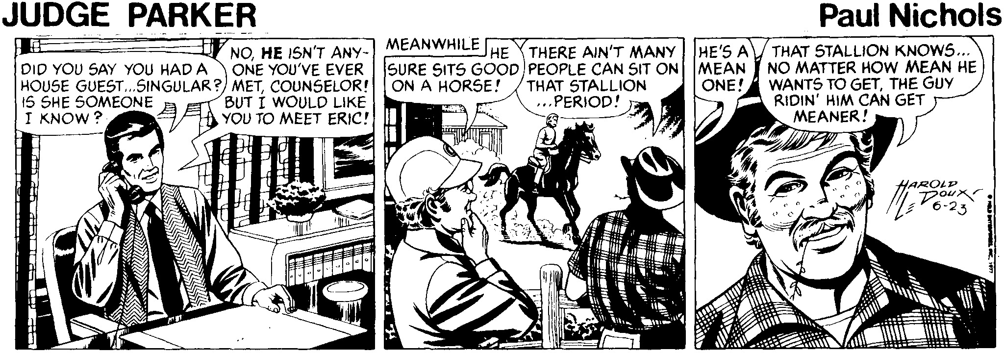Judge Parker Vintage Comic Strip 1977-06-23 | Comics Kingdom