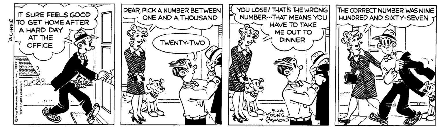 Blondie Comic Strip 1977-09-26 | Comics Kingdom