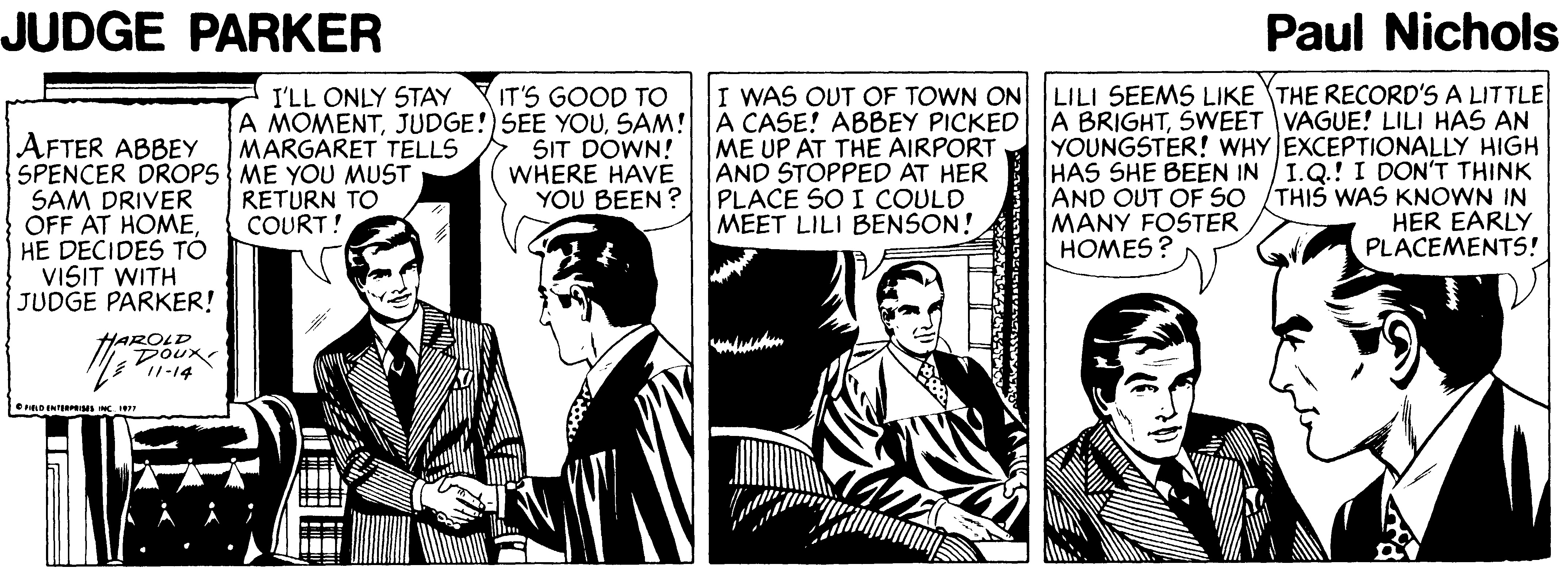 Judge Parker Vintage Comic Strip 1977-11-14 | Comics Kingdom