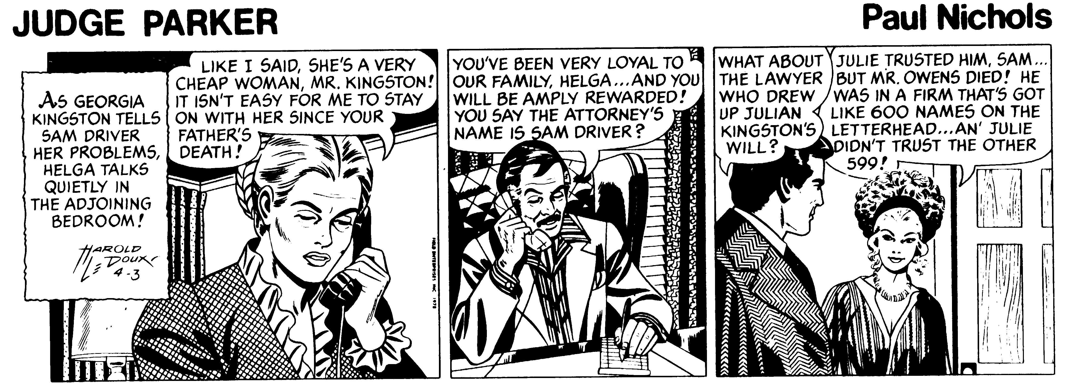 Judge Parker Vintage Comic Strip 1978-04-03 | Comics Kingdom