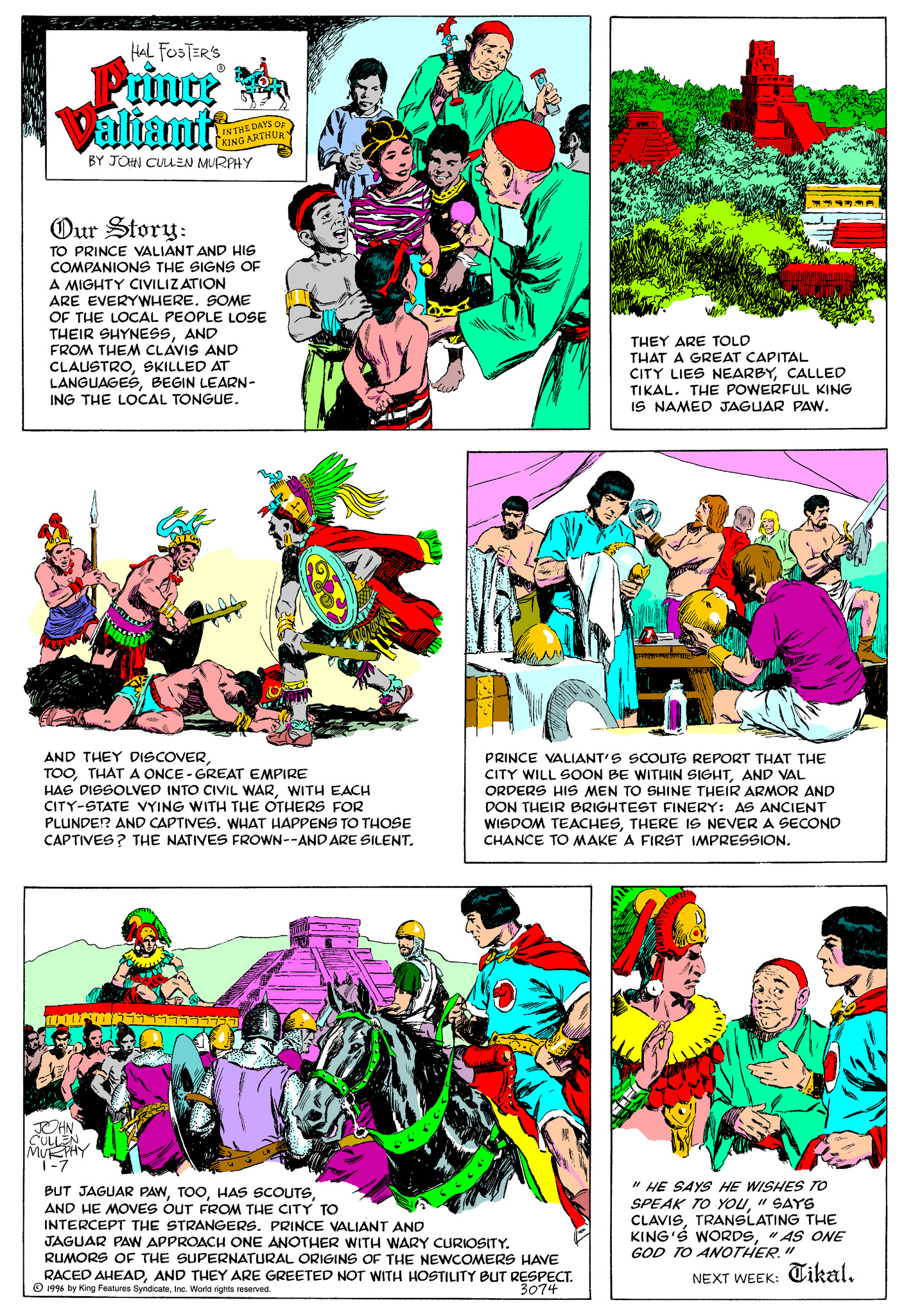Prince Valiant Comic Strip 1996-01-07 | Comics Kingdom