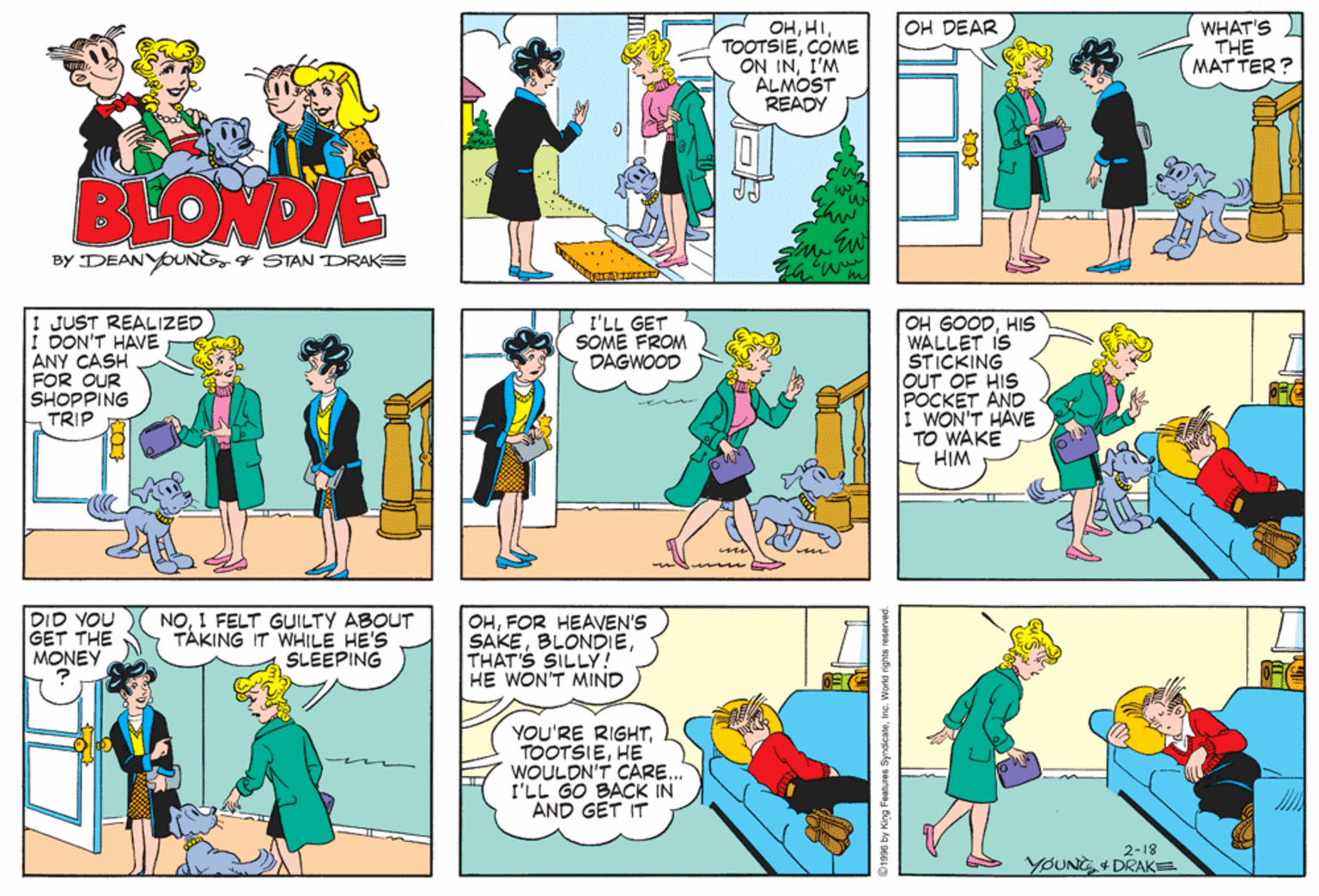 Blondie Comic Strip 1996-02-18 | Comics Kingdom