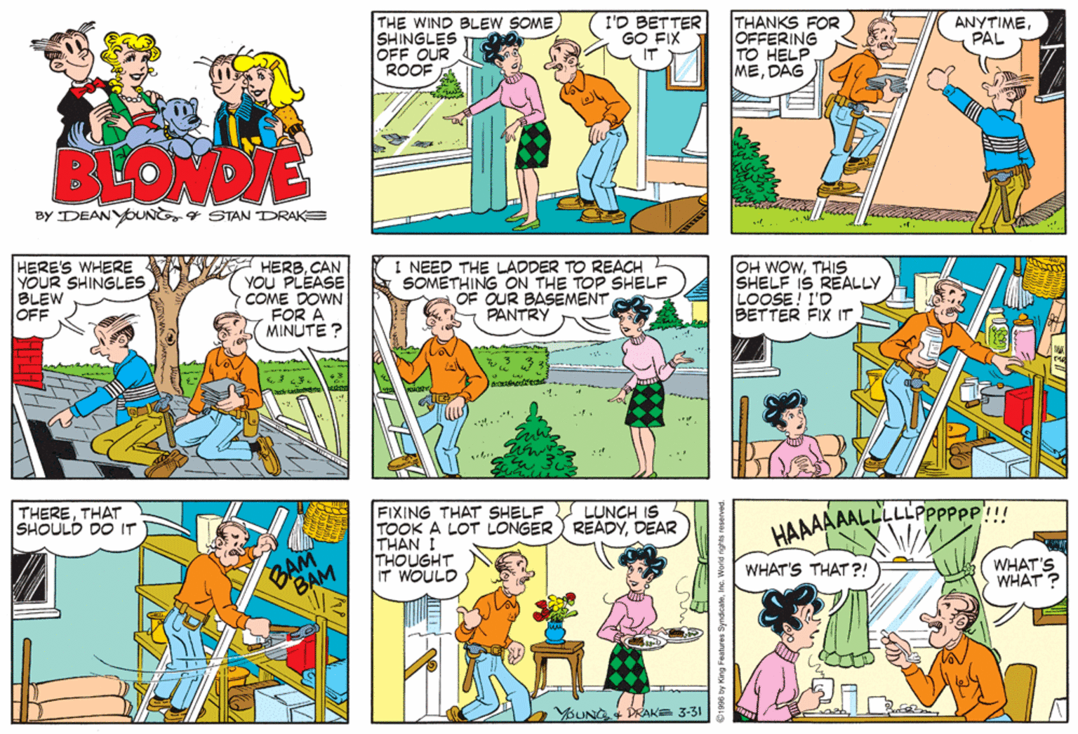 Blondie Comic Strip 1996-03-31 | Comics Kingdom