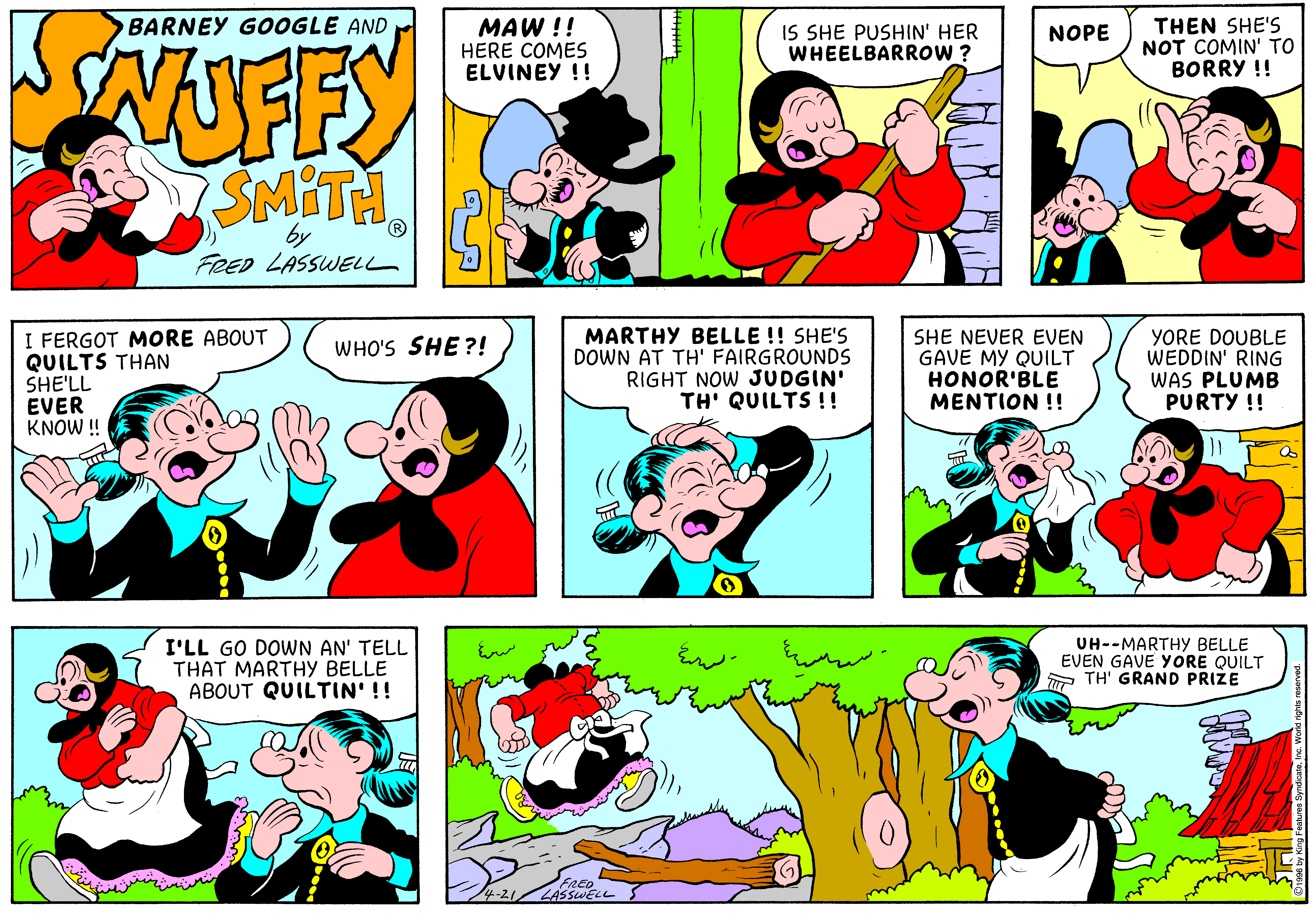 Barney Google And Snuffy Smith Comic Strip 1996-04-21 | Comics Kingdom