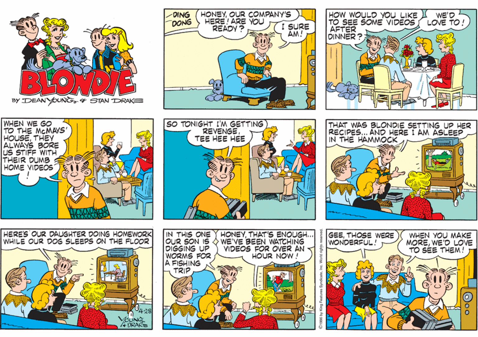 Blondie Comic Strip 1996-04-28 | Comics Kingdom