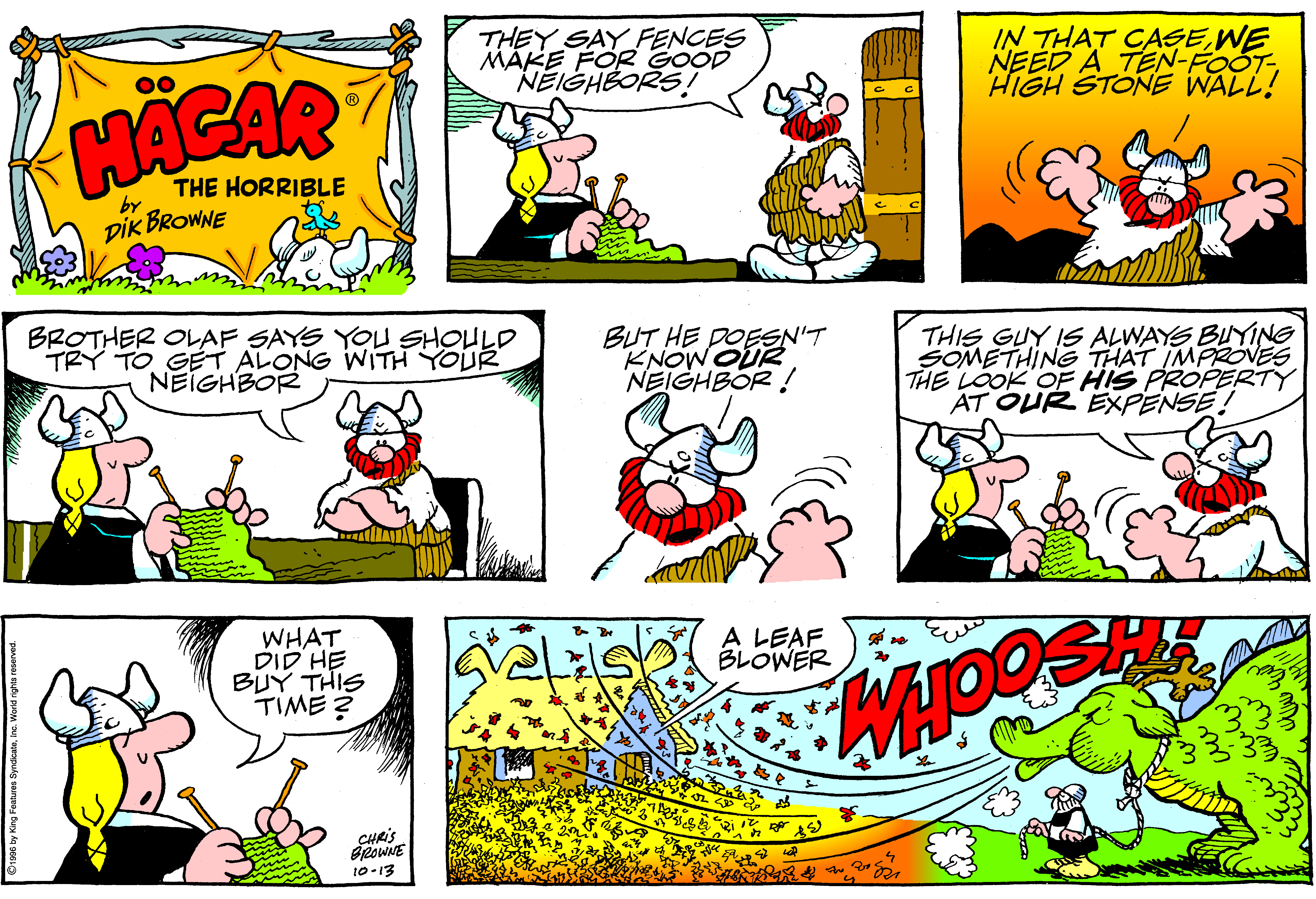 Hagar The Horrible Comic Strip 1996-10-13 | Comics Kingdom
