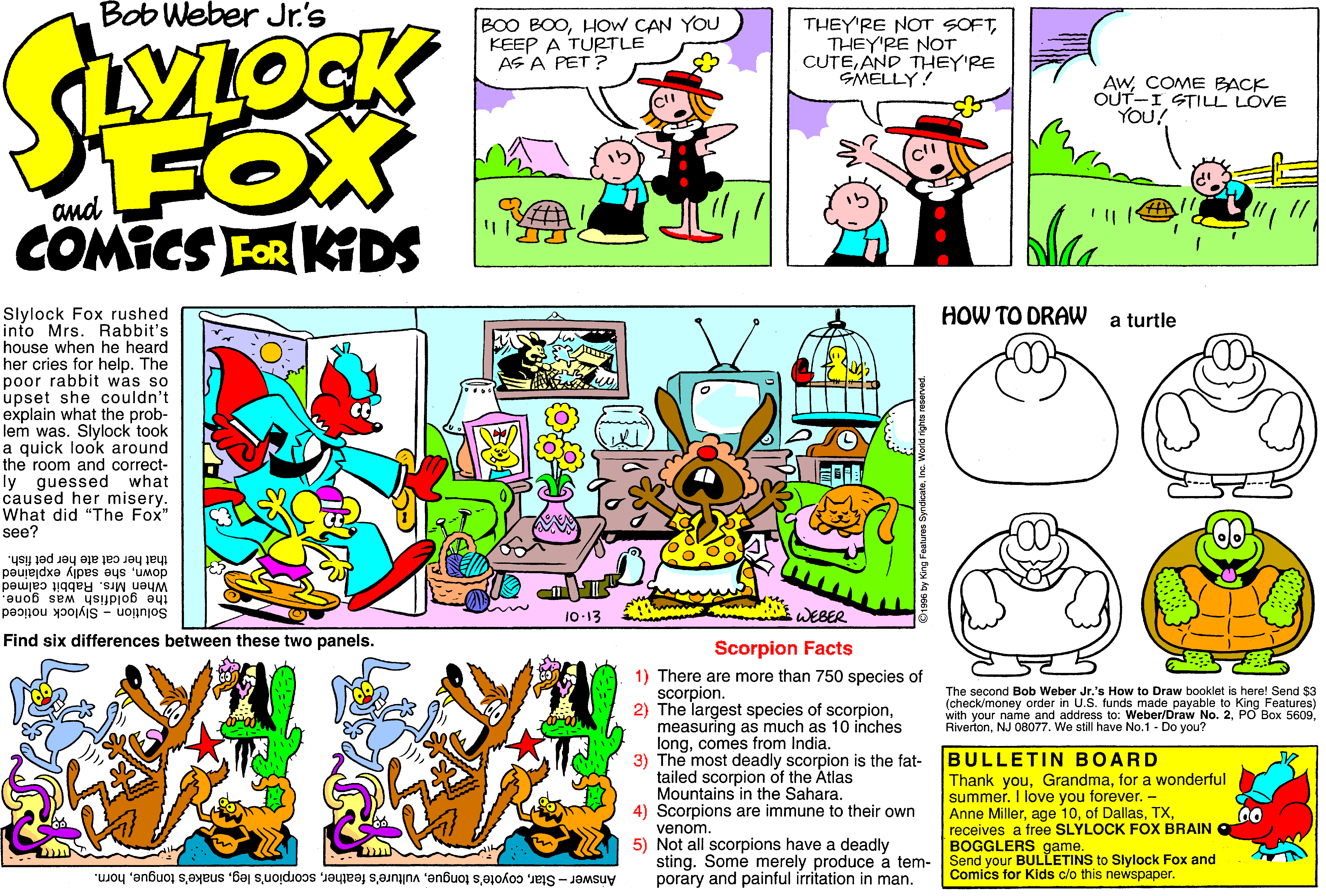 Slylock Fox Comic Strip 1996-10-13 | Comics Kingdom