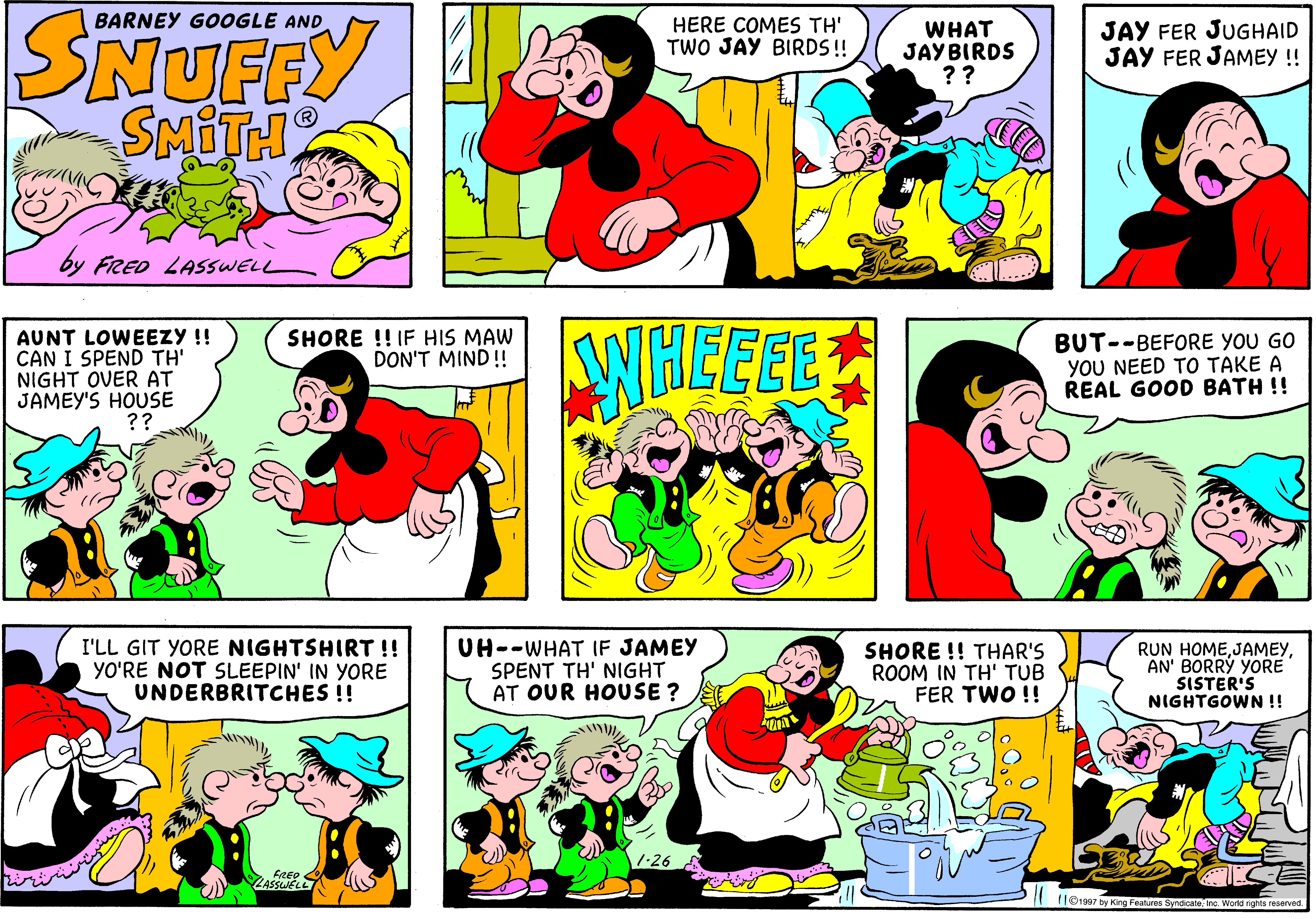 Barney Google And Snuffy Smith Comic Strip 1997-01-26 | Comics Kingdom