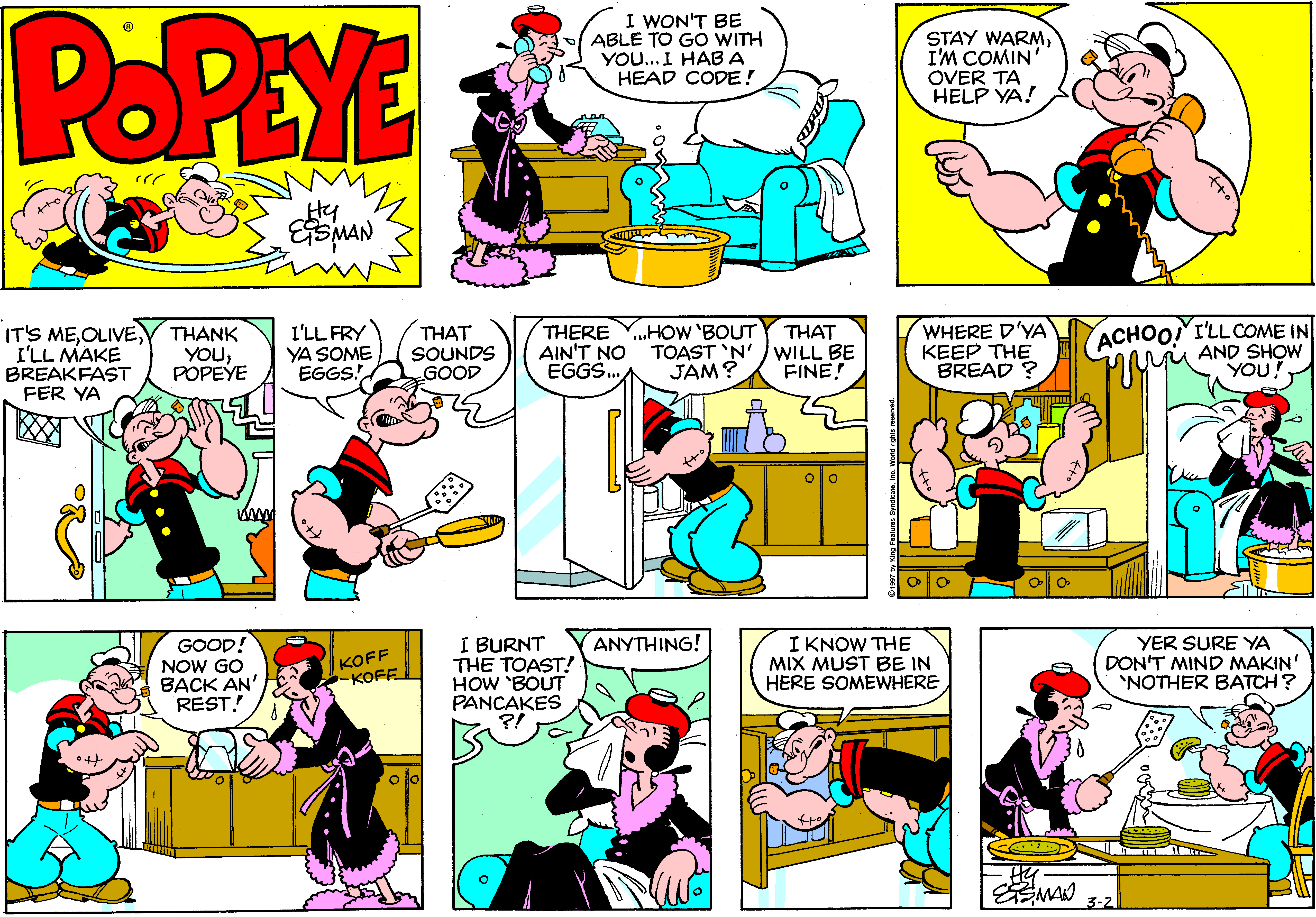 Popeye Comic Strip 1997-03-02 | Comics Kingdom