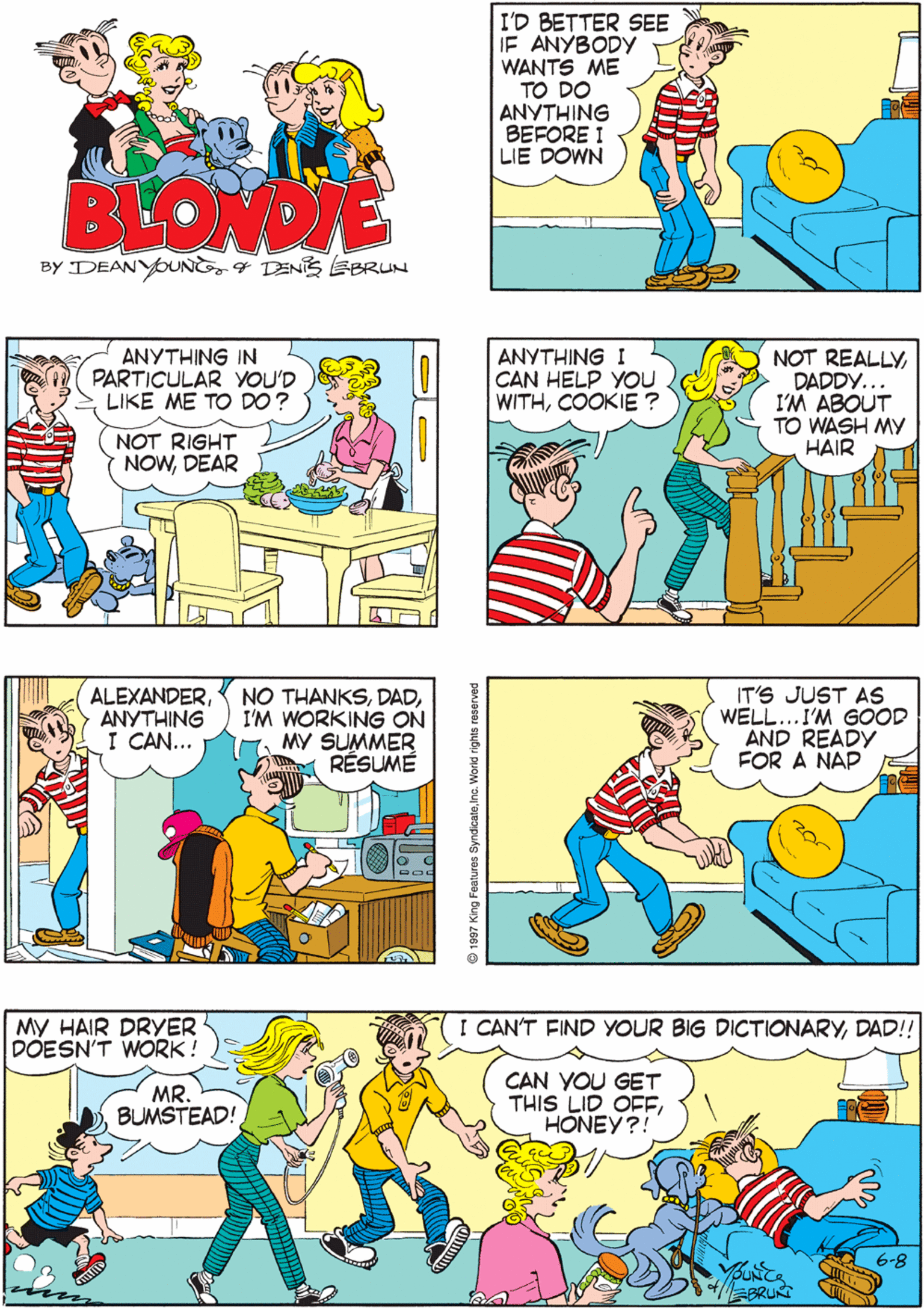 Blondie Comic Strip 1997-06-08 | Comics Kingdom