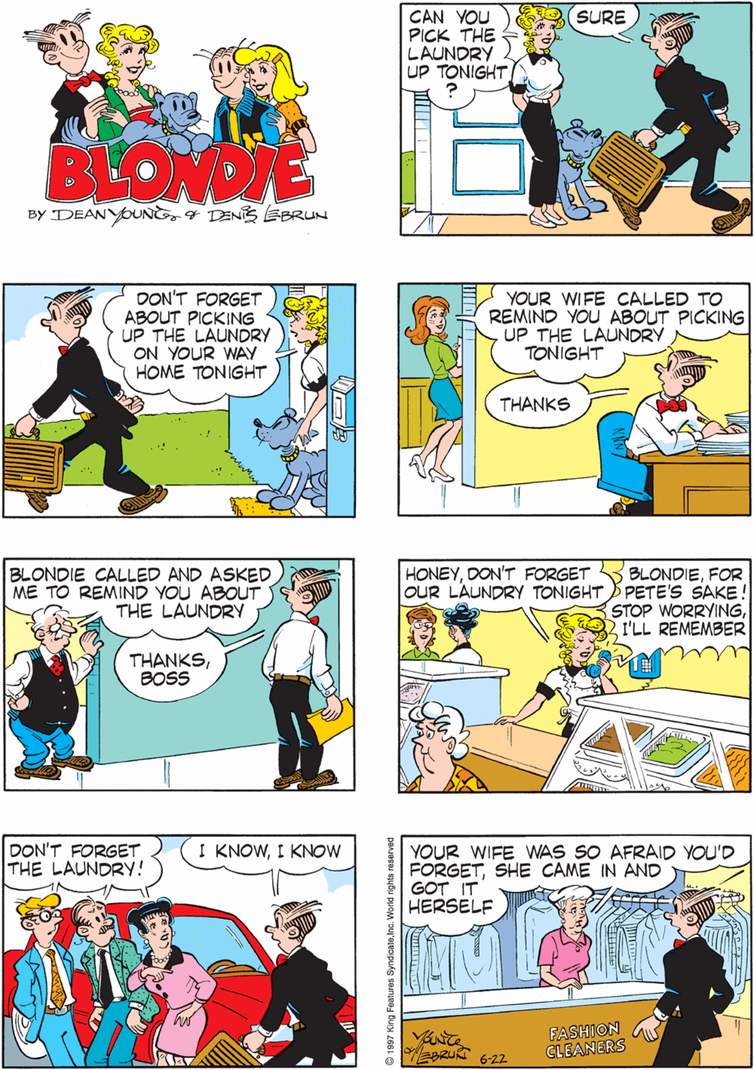 Blondie Comic Strip 1997-06-22 | Comics Kingdom