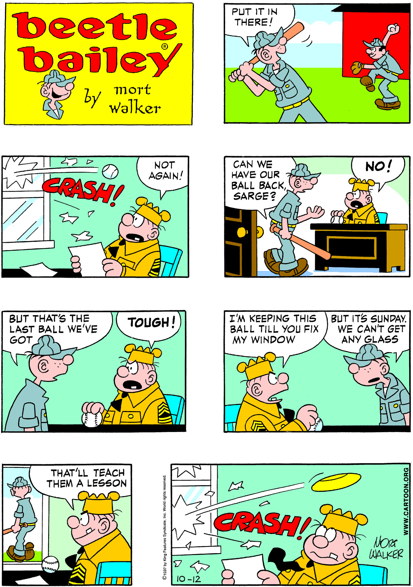 Beetle Bailey Comic Strip 1997-10-12 | Comics Kingdom