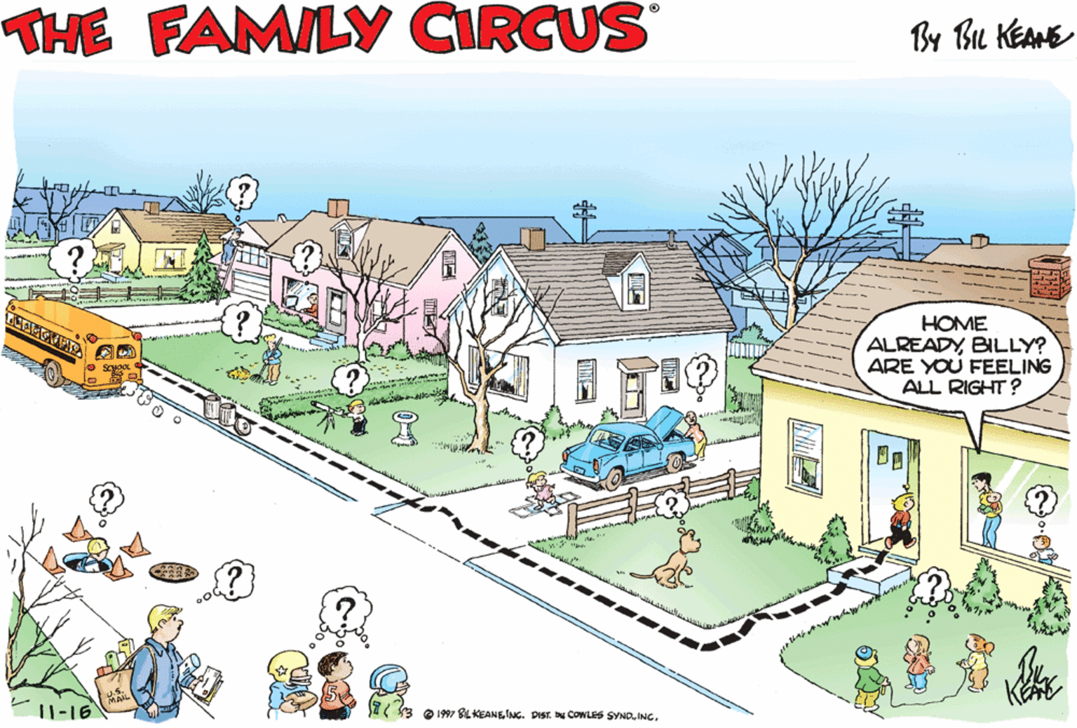 The Family Circus Comic Strip 1997-11-16 | Comics Kingdom