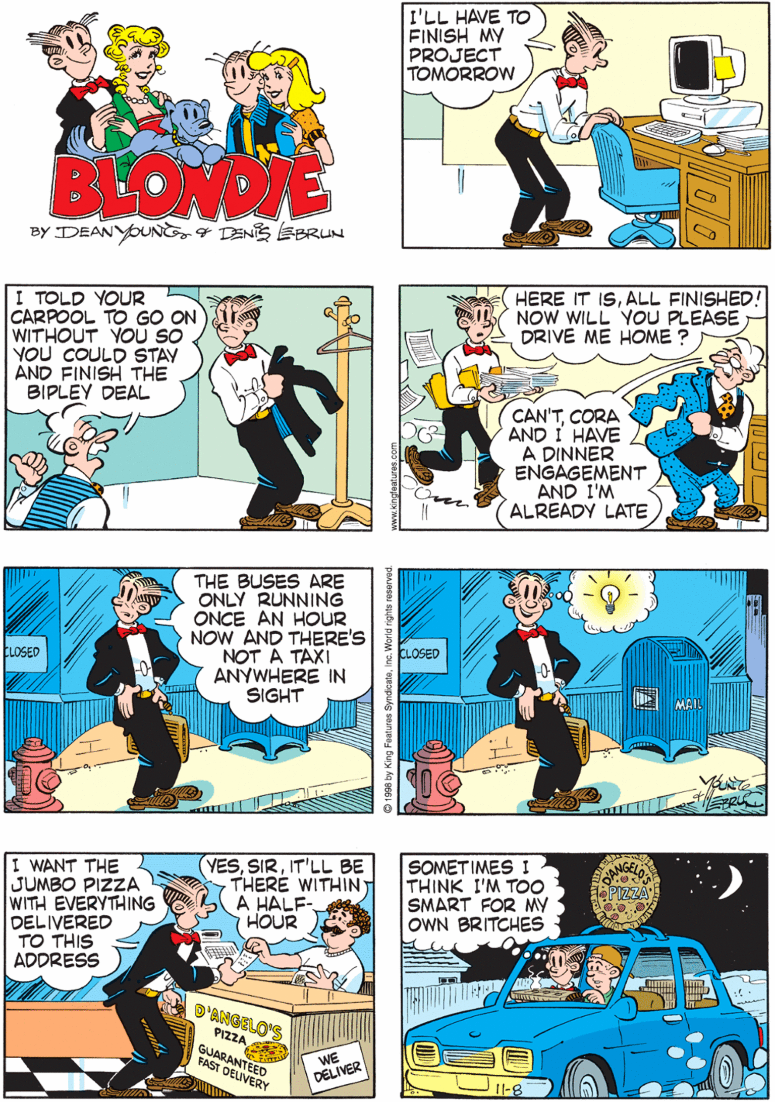 Blondie Comic Strip 1998-11-08 | Comics Kingdom