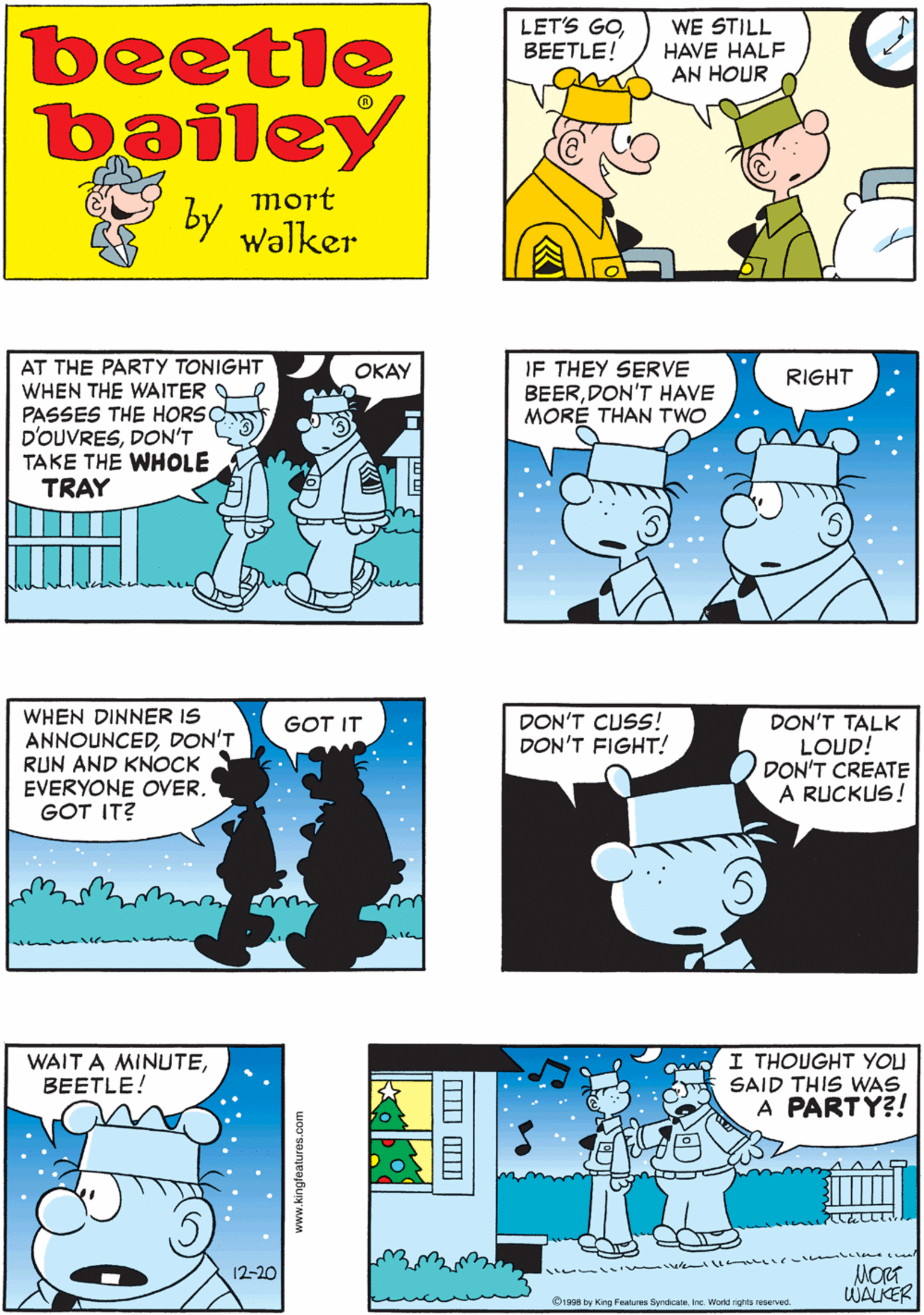 Beetle Bailey Comic Strip 1998-12-20 | Comics Kingdom