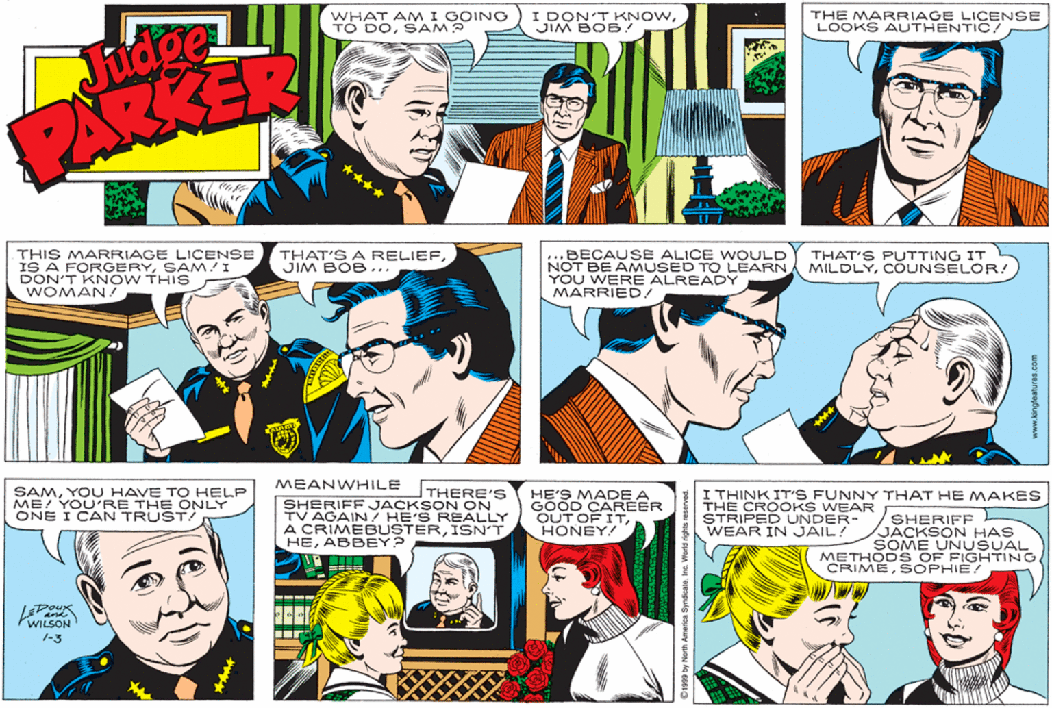 Judge Parker Comic Strip 1999-01-03 | Comics Kingdom