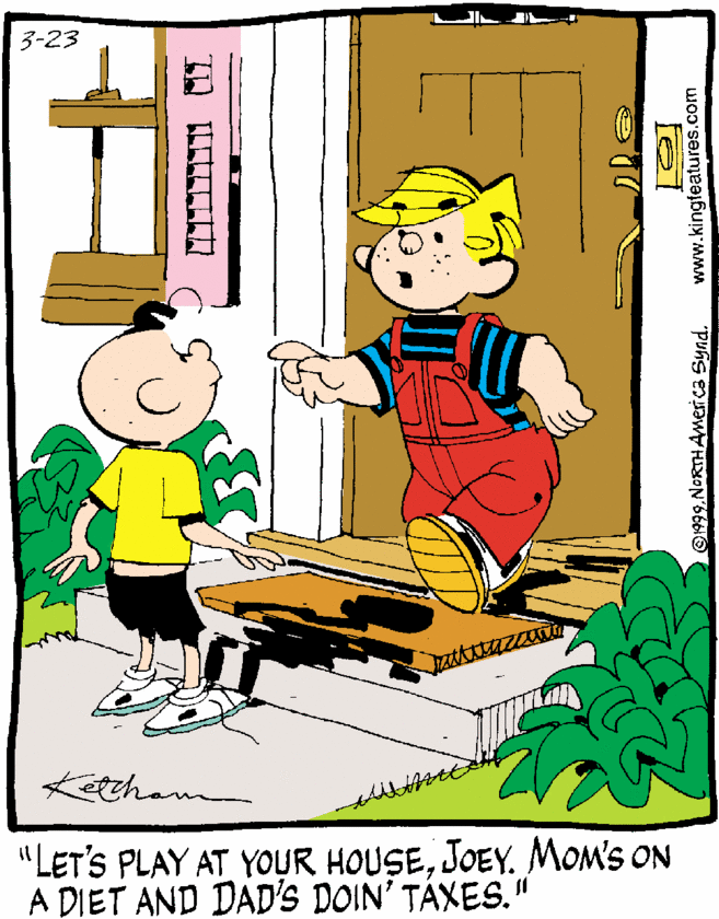 Dennis The Menace Comic Strip 1999-03-23 | Comics Kingdom