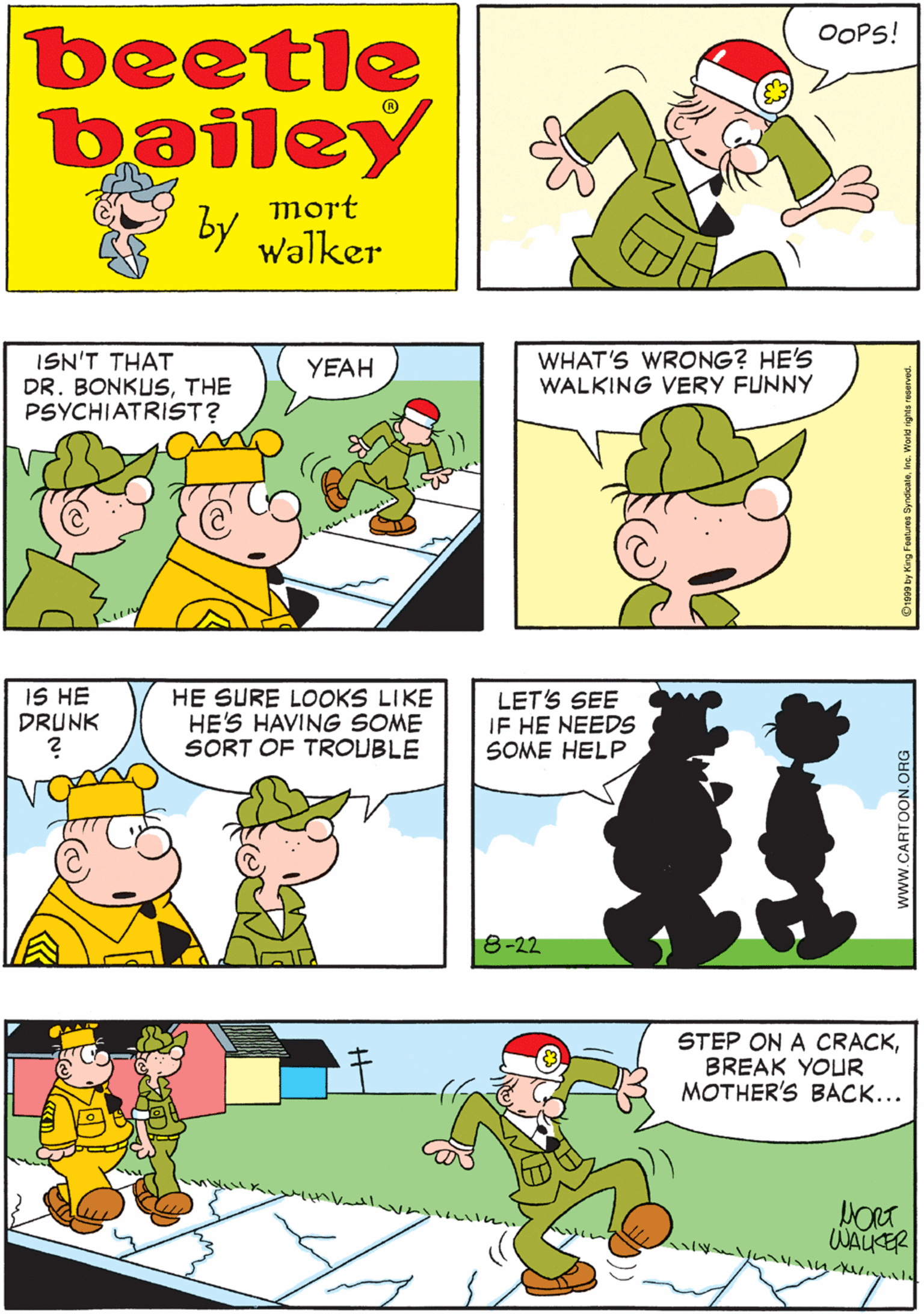 Beetle Bailey Comic Strip 1999-08-22 | Comics Kingdom